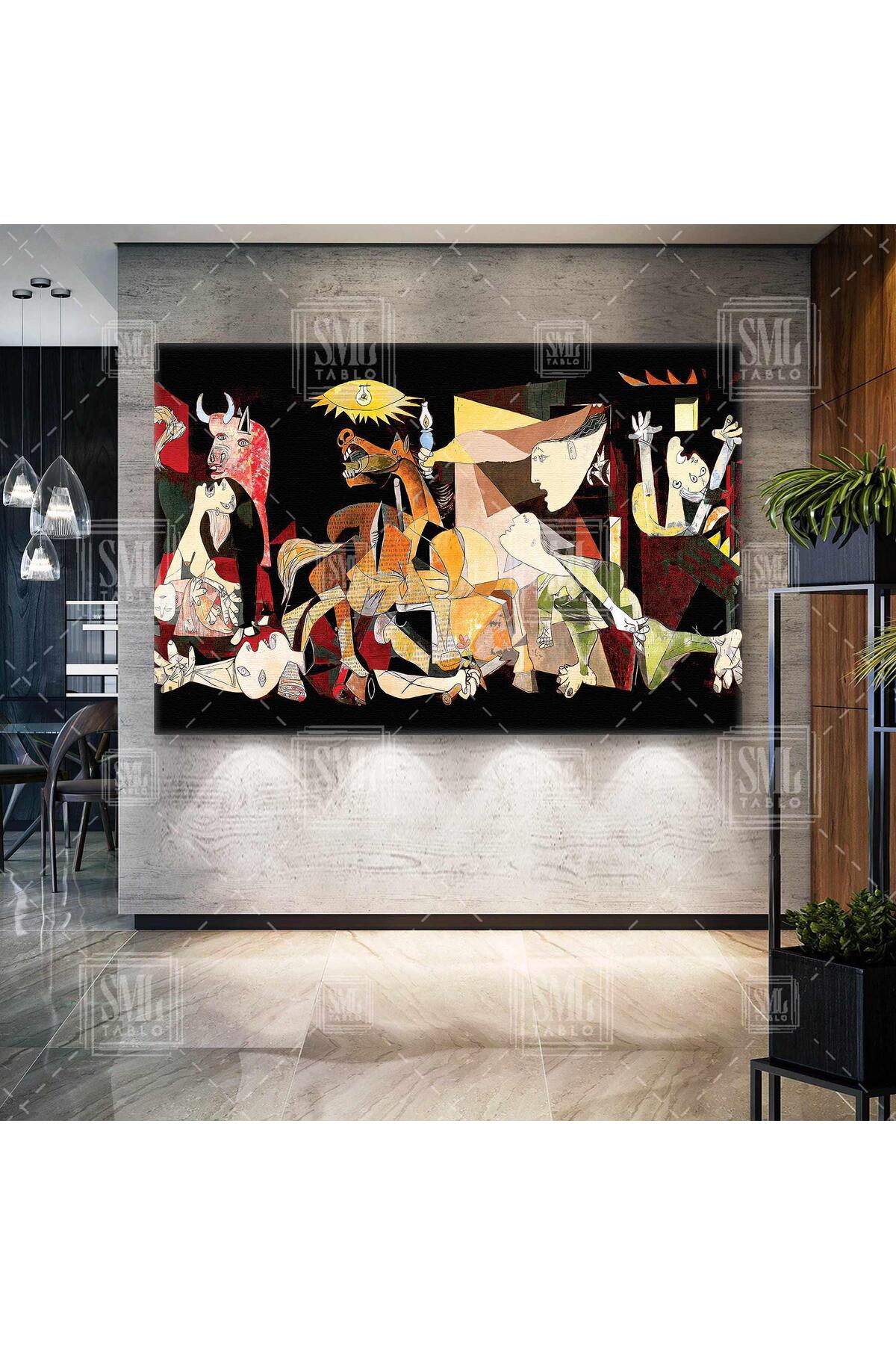 SML TABLO Guernica Tablosu Pablo Picasso Ünlü Ressam Yatay Kanvas Tablo - Fiyatı, Yorumları