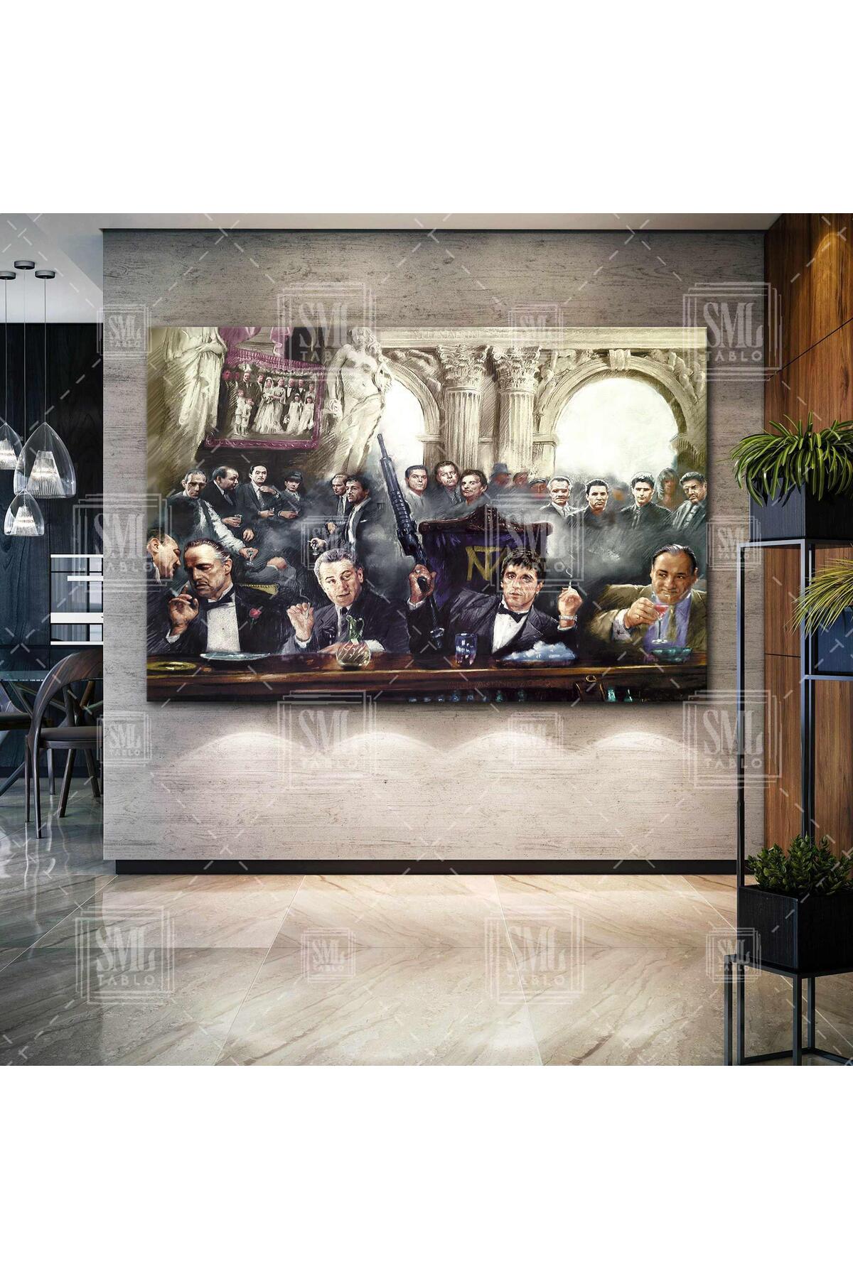 SML TABLO The Godfather Alpacino Baba Filmi Al Pacino Mafya Yatay ...