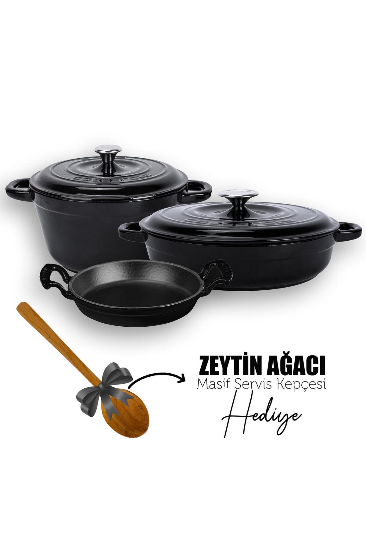 Lava Döküm 3x New Heritage Serisi Döküm Demir Tencere Tava Seti ...