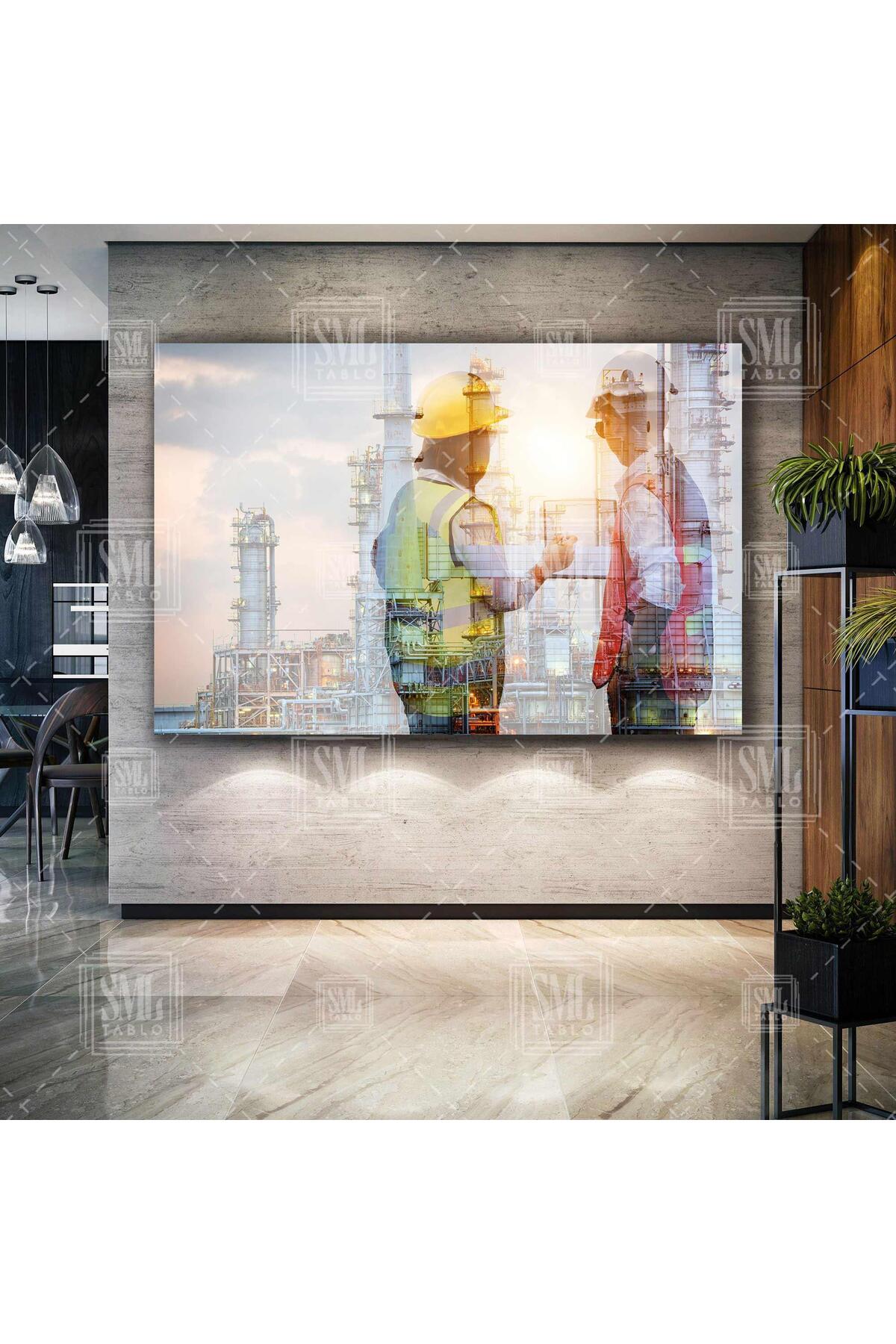 SML TABLO Inşaat Mimarlık Ofis Mühendis Building Yatay Kanvas Tablo ...