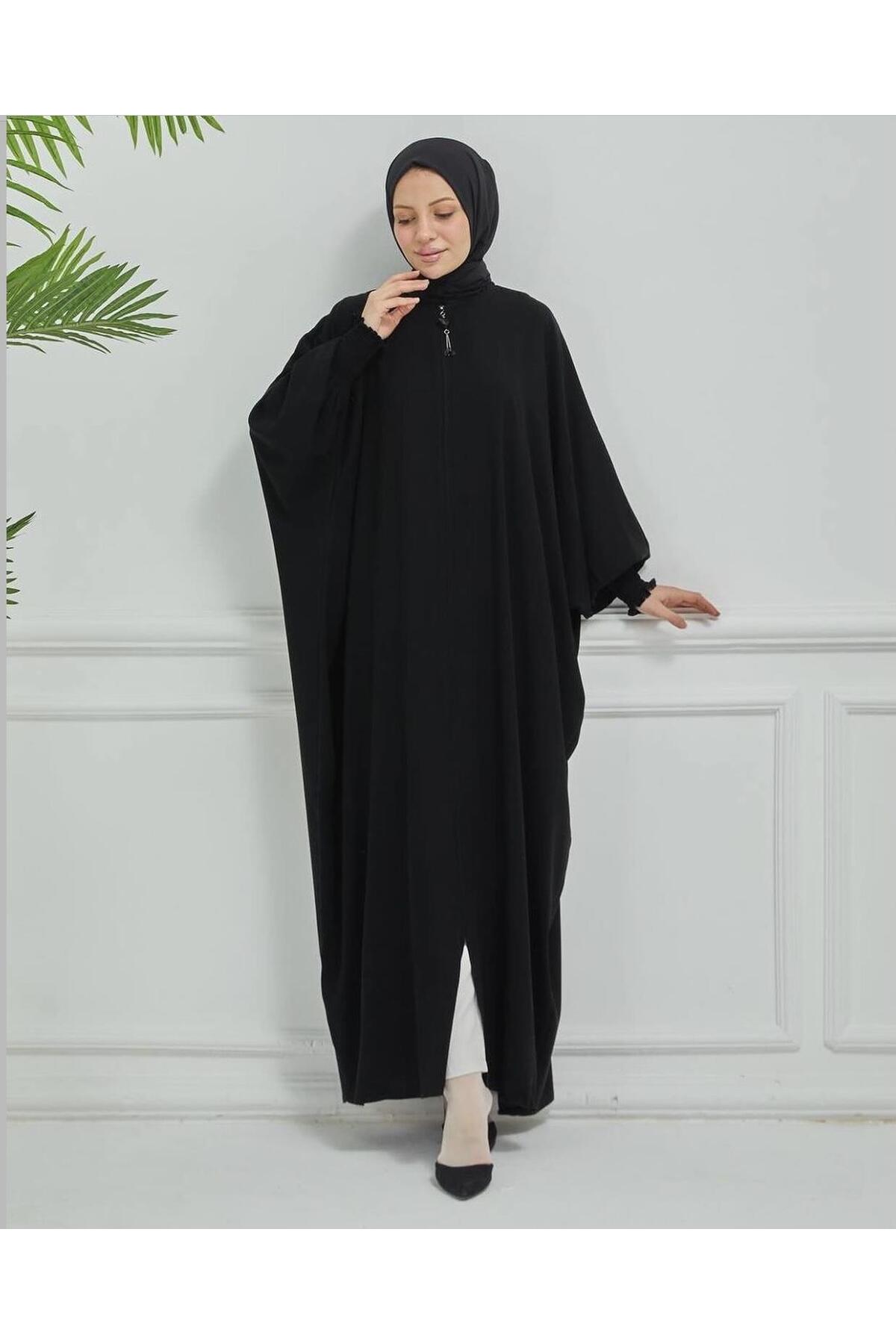 GLR&GYM Elina Kadın Medine Ipeği Yarasa Kol Model Ferace Fiyatı ...