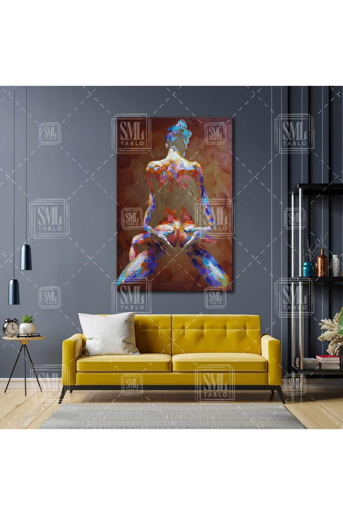 SML TABLO Nü Soyut Erkek Kadın Aşk Dikey Kanvas Tablo - Fiyatı, Yorumları