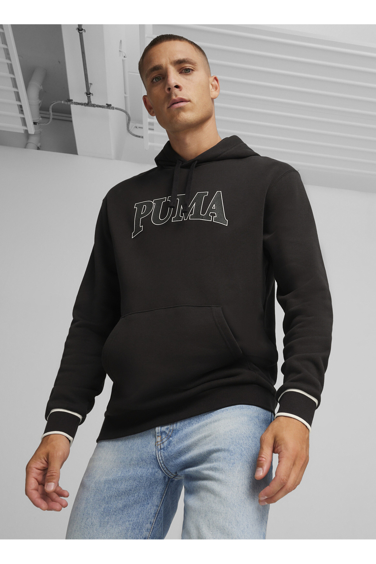 Puma 67896901 SQUAD Hoodie Siyah Erkek Kapüşon Yaka Regular Fit ...