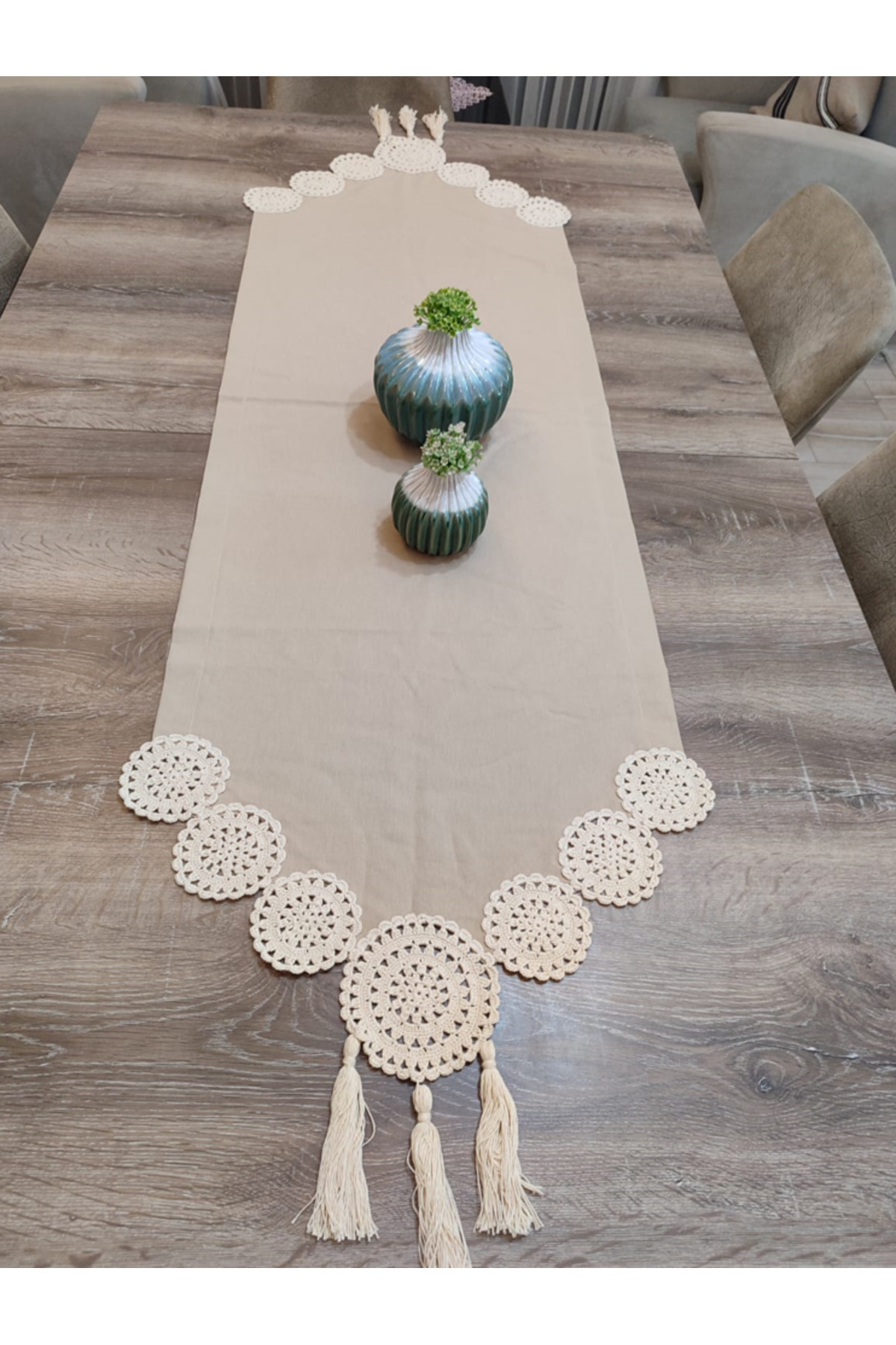 Knitted EL İŞİ MOTİFLİ KETEN RUNNER Fiyatı, Yorumları - Trendyol