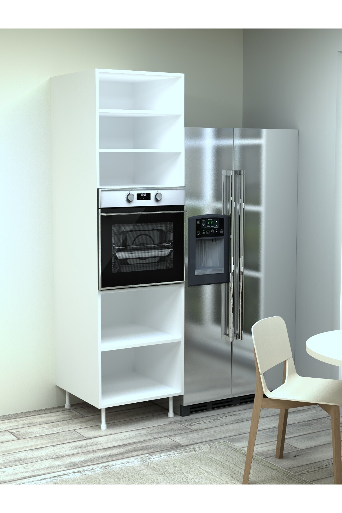 MOBİLİQUE Boy Dolap Ankastre Fırınlı 60cm MDF-Kapaksız - Fiyatı, Yorumları