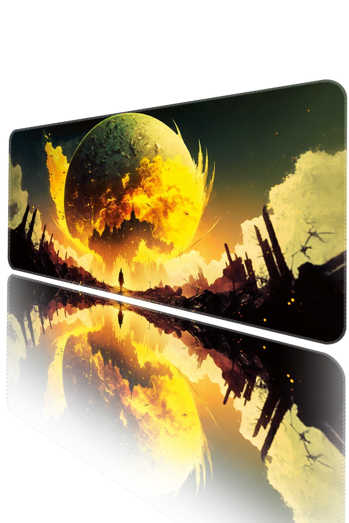 HELİXSUN Mouse Pad Büyük Boy Gaming Oyuncu Xxl 90x40 Cm Yellow-moon ...