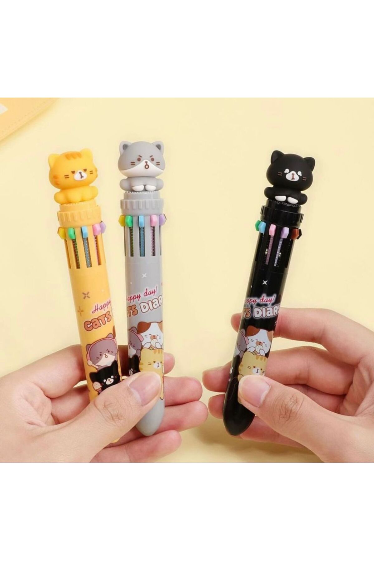 ÖZ KIRTASİYE Cats Diary 10 Renk Tükenmez Kalem (1 adet) Fiyatı ...