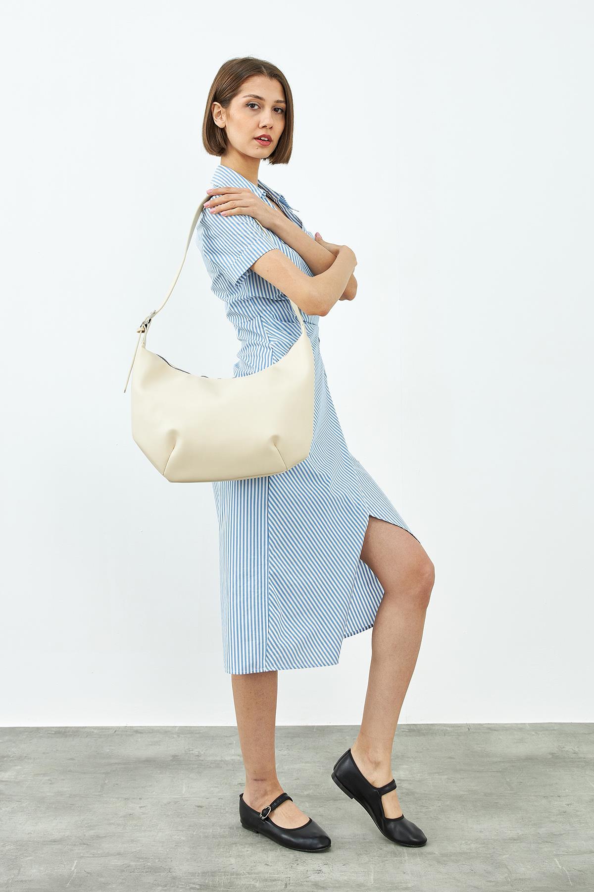 Mopia Alexa Krem Kadın Uzun Askılı Omuz Ve Çapraz Çanta - Fiyatı, Yorumları