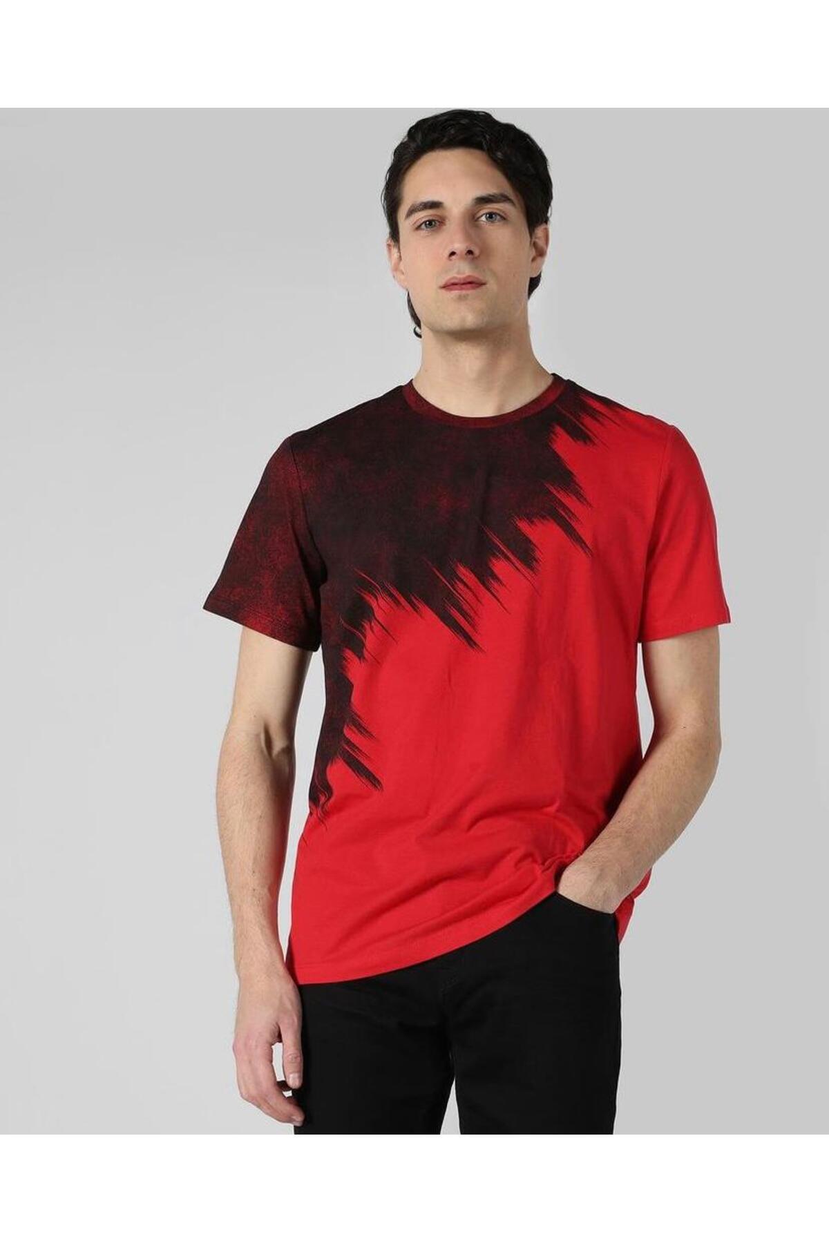 VYZ Fashion Kırmızı Siyah Detaylı Oversize T-shirt Vyz001 Fiyatı ...