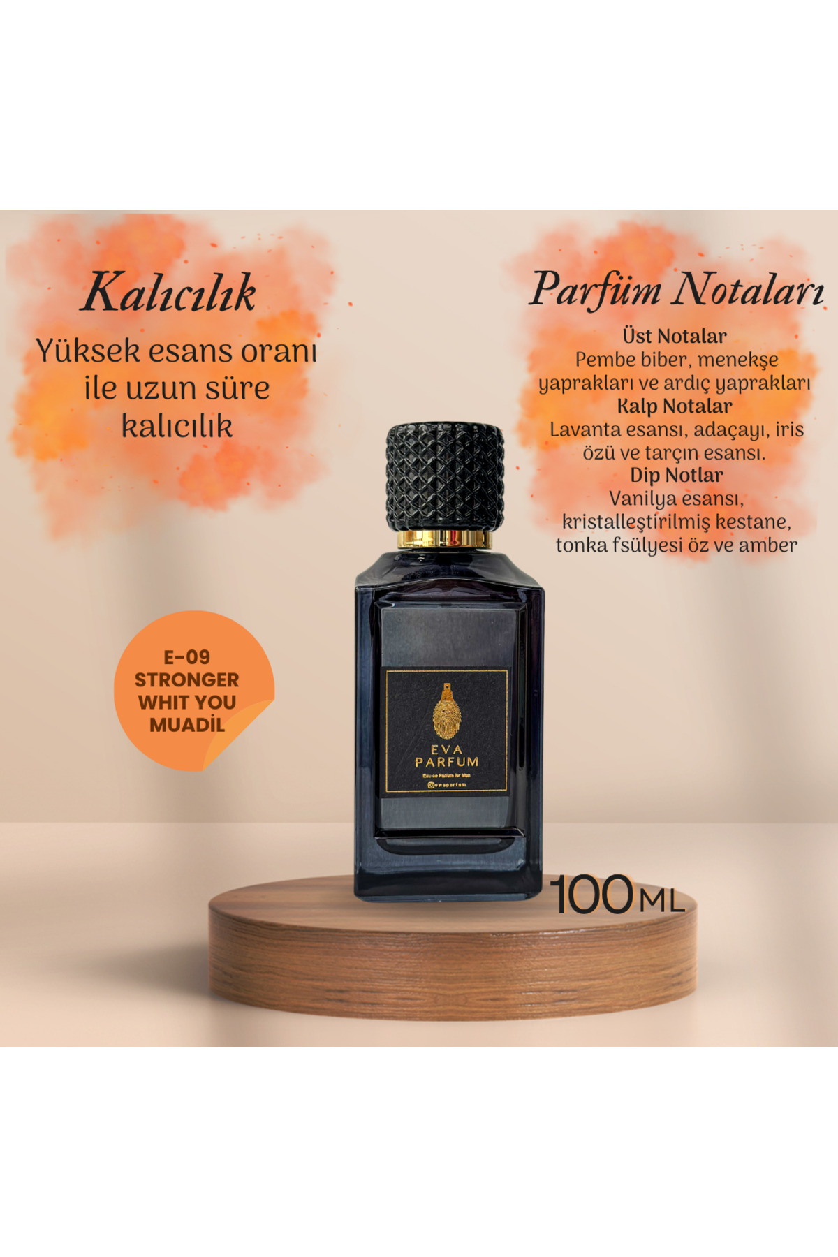 EVA PERFUME E-09 Stent (STRONGER WITH YOU MUADİL) Erkek Parfümü ...