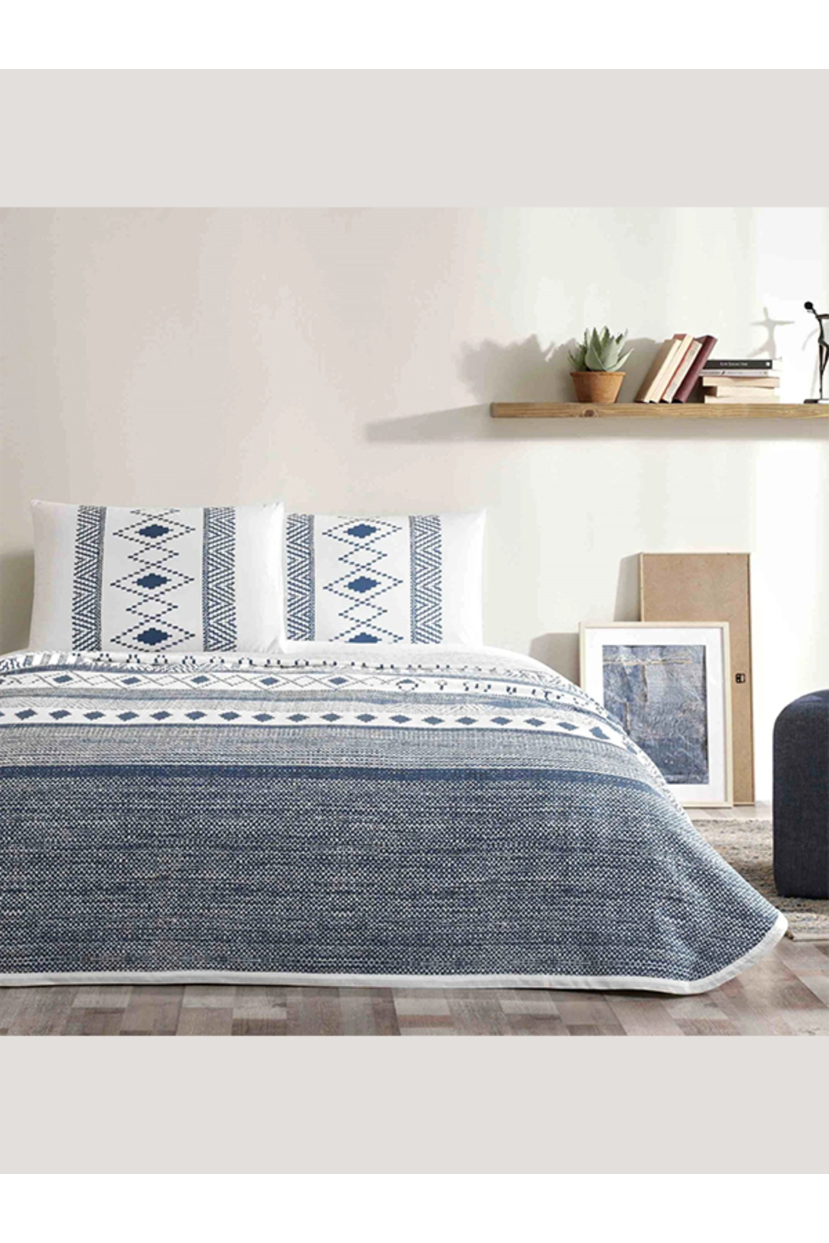 Taç Genç Modası Pike Takımı Oriel Mavi Çift Kişilik - Fiyatı, Yorumları