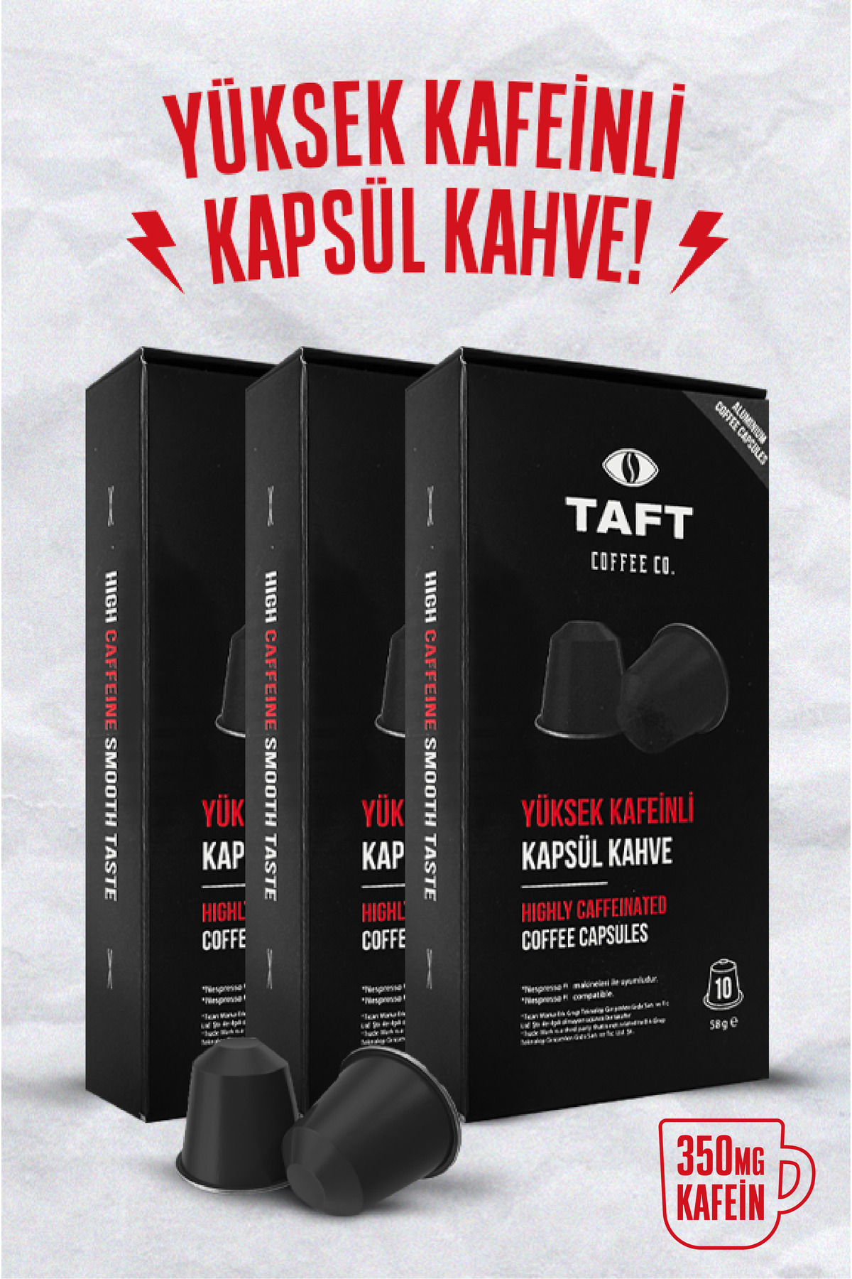 TAFT Coffee Co. TAFT Yüksek Kafeinli Kapsül Kahve - 30'lu - Alüminyum ...