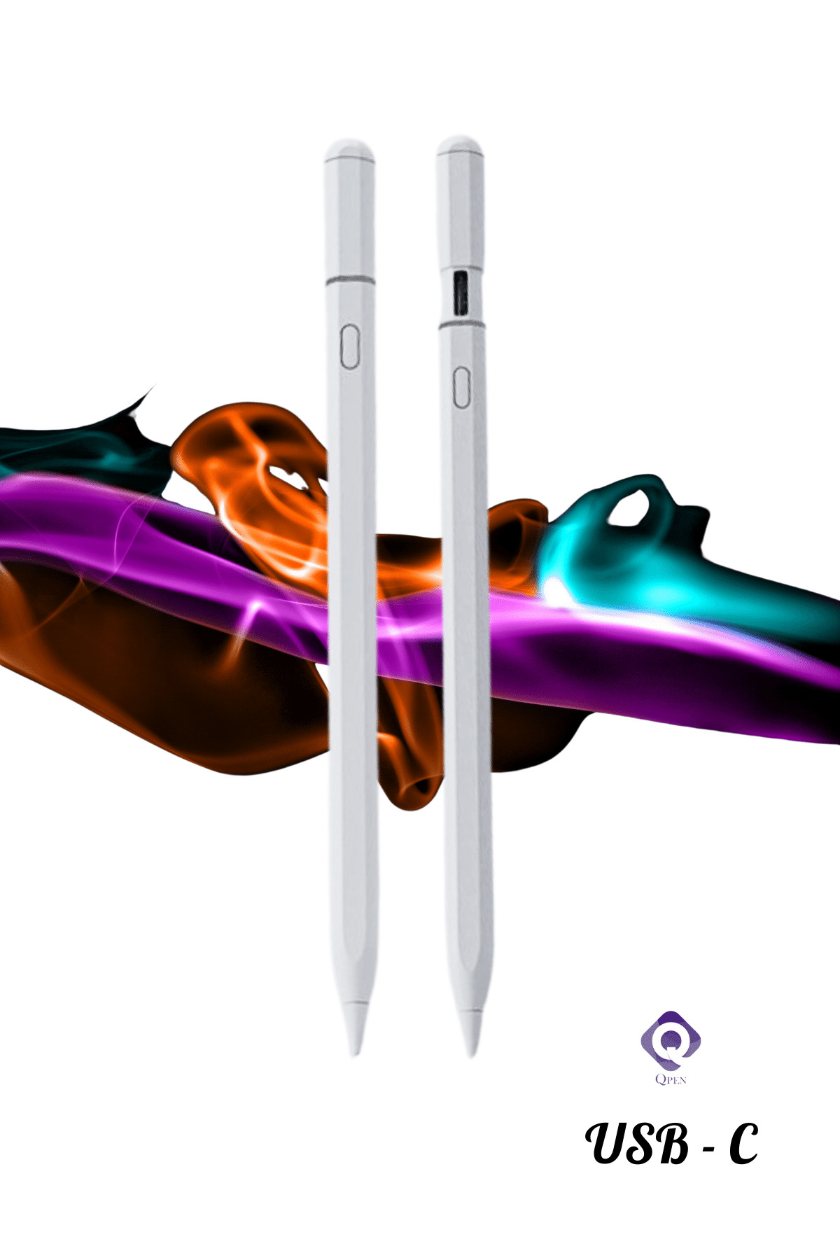 qpen iPad 9. Nesil Uyumlu Pencil USB-C Avuç İçi Red Eğim Özellikli ...