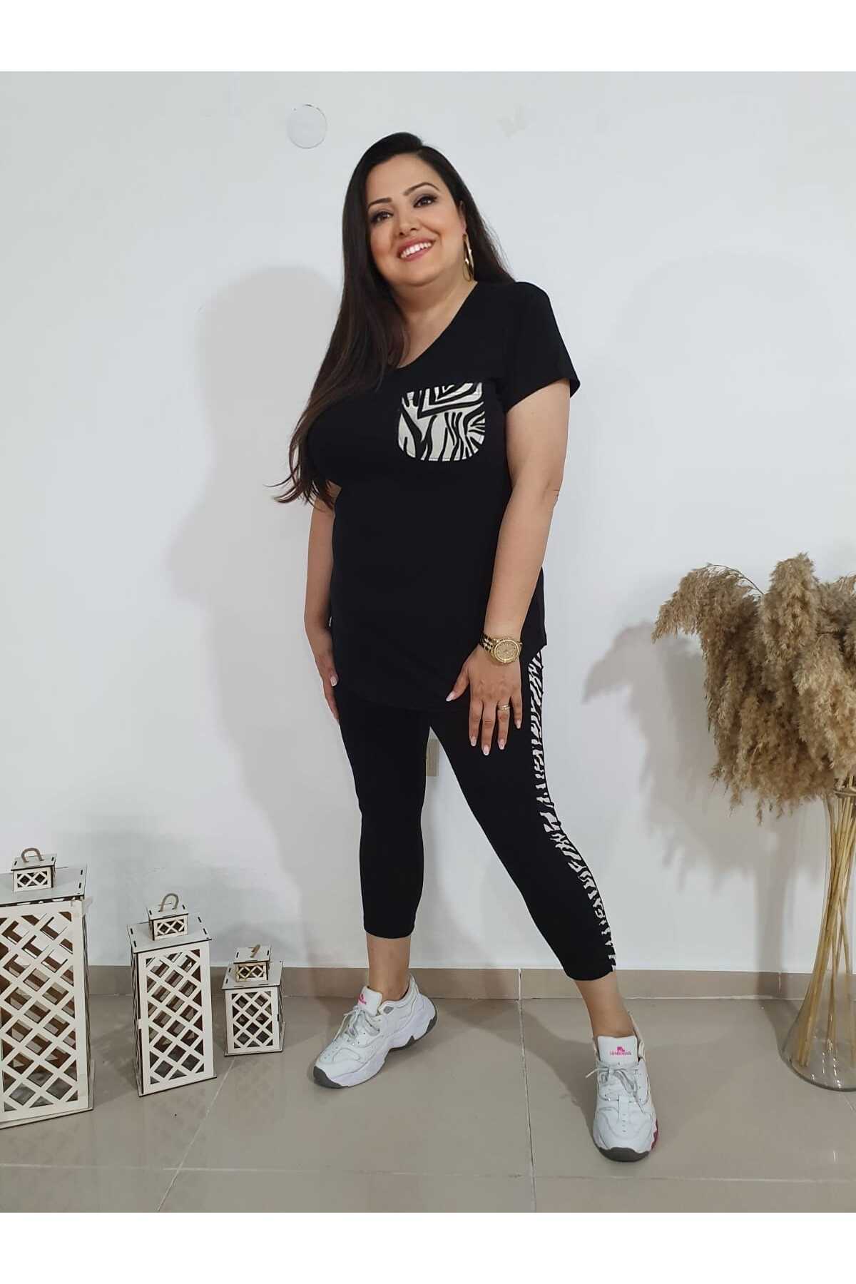 Melis Designer Büyük Beden Royal Zebra TakımFiyatı, Yorumları - Trendyol