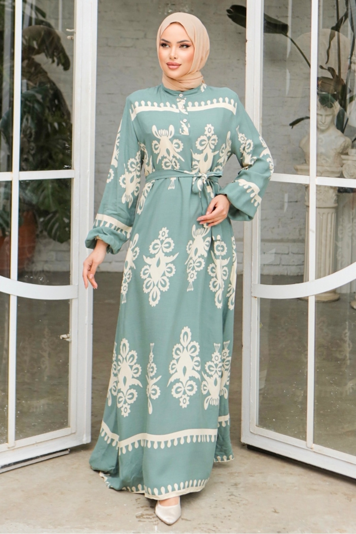 Bestenur Edvil Dokuma Viskon Elbise 846 - Mint Fiyatı, Yorumları - Trendyol