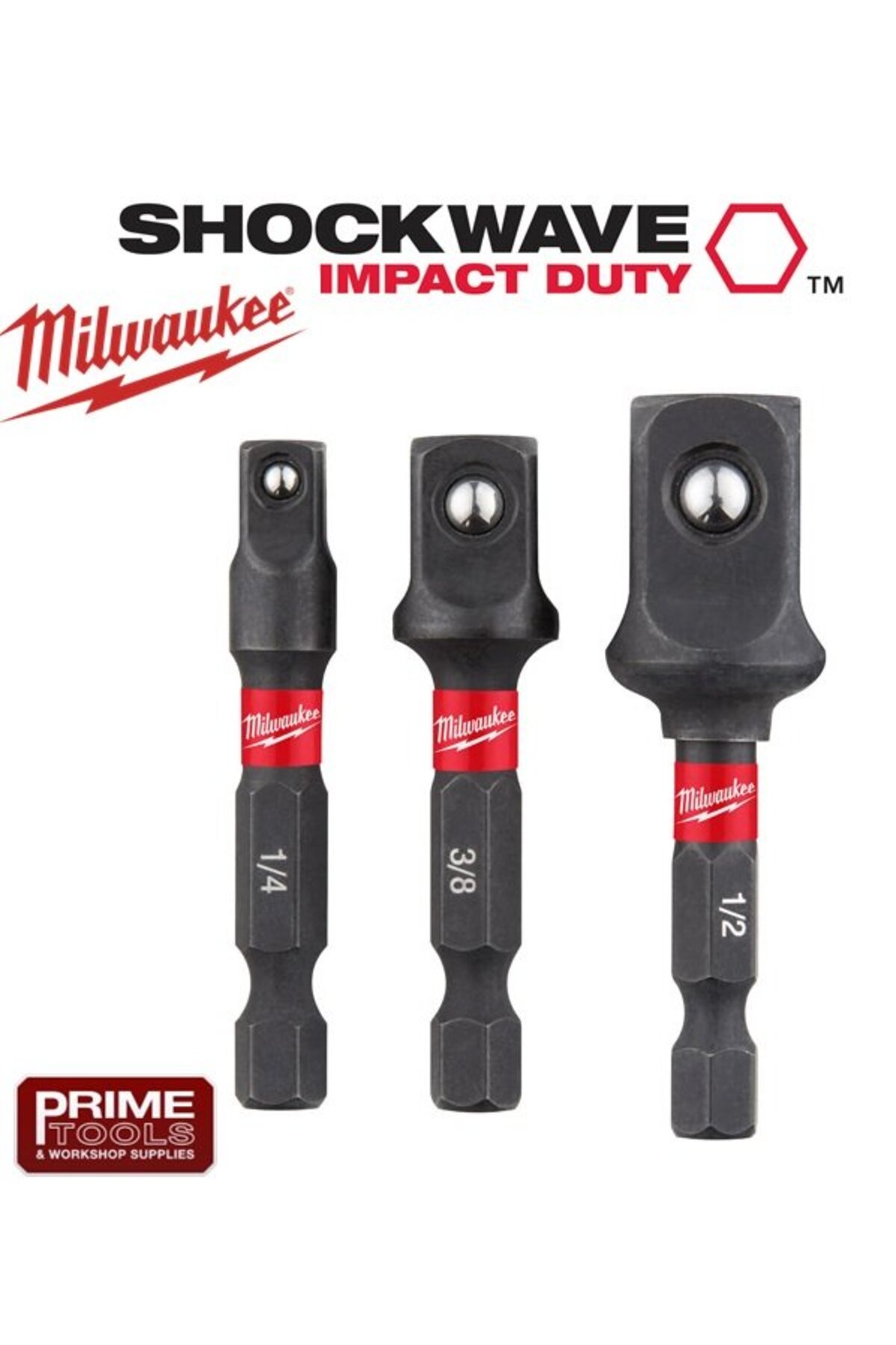 Milwaukee T4932479228 Hex Lokma Adaptör Seti 3 Parça (1/4,3/8,1/2 ...