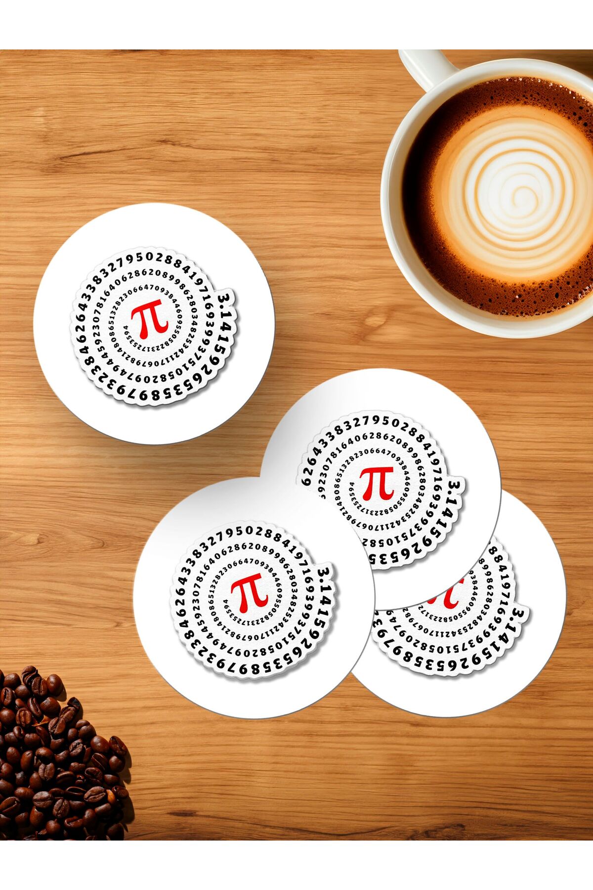 Panorama Ajans Sonsuz Pi Sayısı Sticker 4'lü Ahşap Bardak AltlığıFiyatı ...