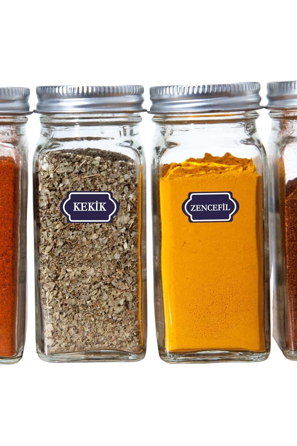 Netsan Etiket Lacivert Renk 126 Adet Opak Kavanoz Etiketi / Baharat ...