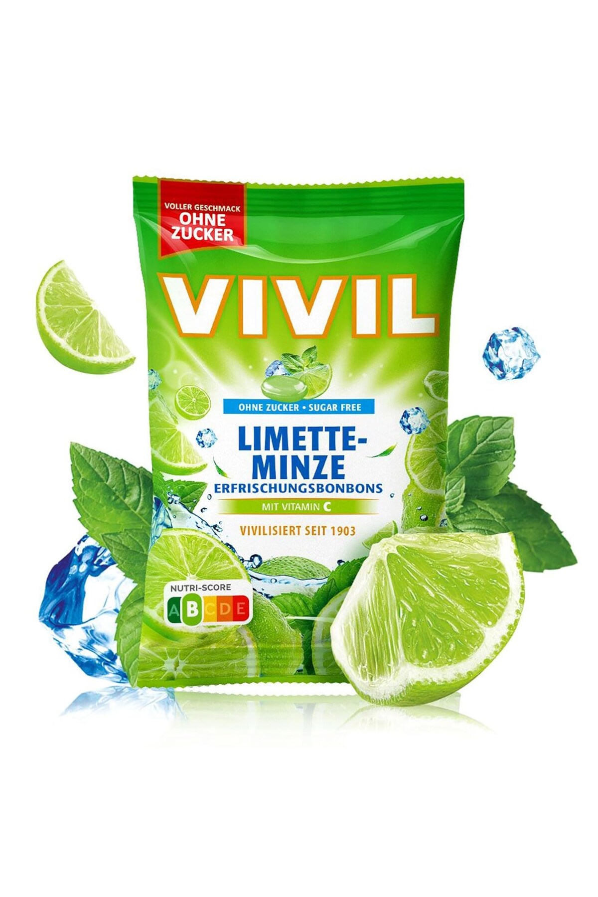 Vivil Candy VIVIL C vitaminli limon nane ferahlatıcı şekerler, şekersiz ...