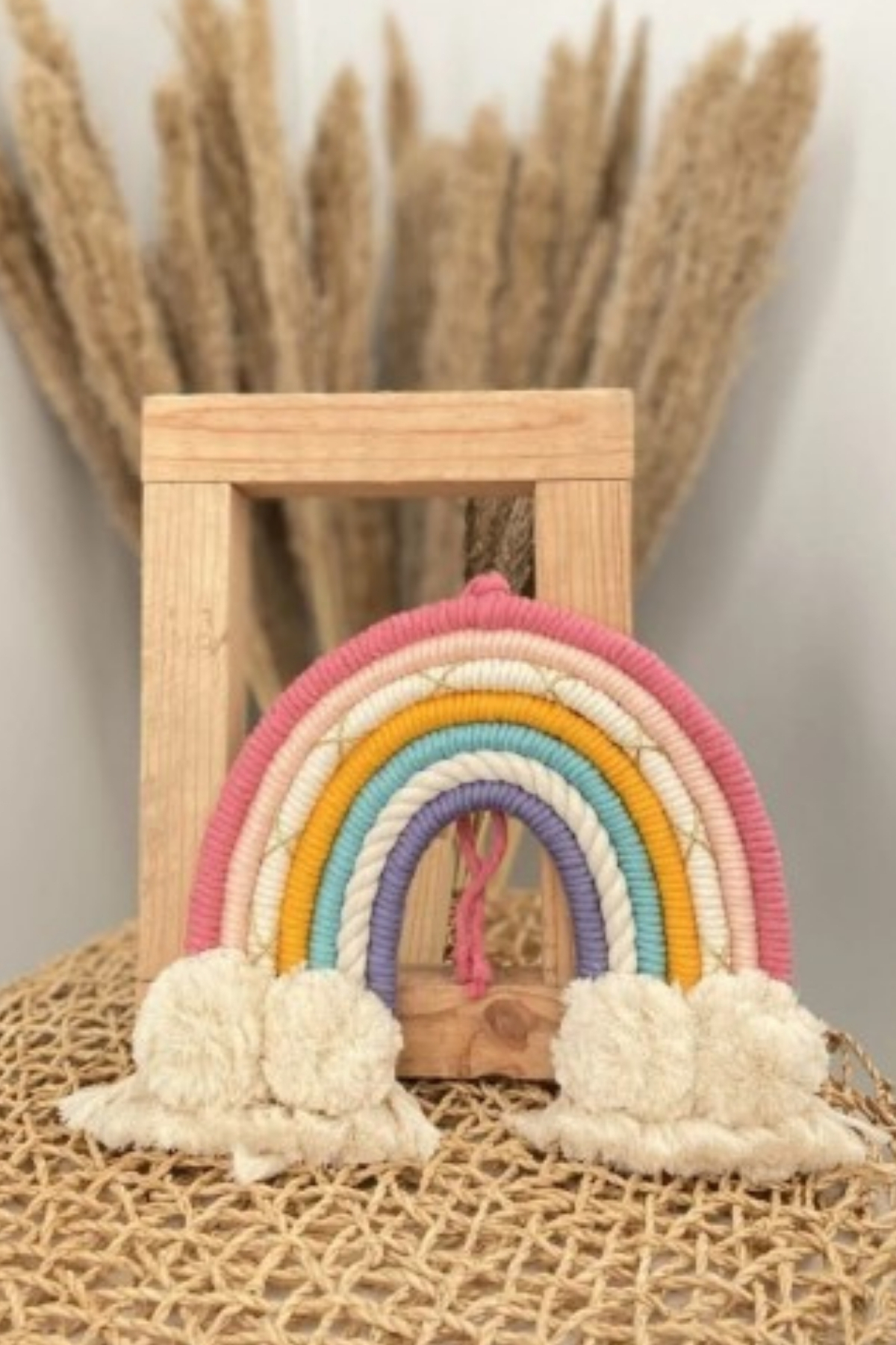 Doa Fil Store Makrome Gökkuşağı, Duvar, Kapı Süsü,bebek Odası Süsü ...