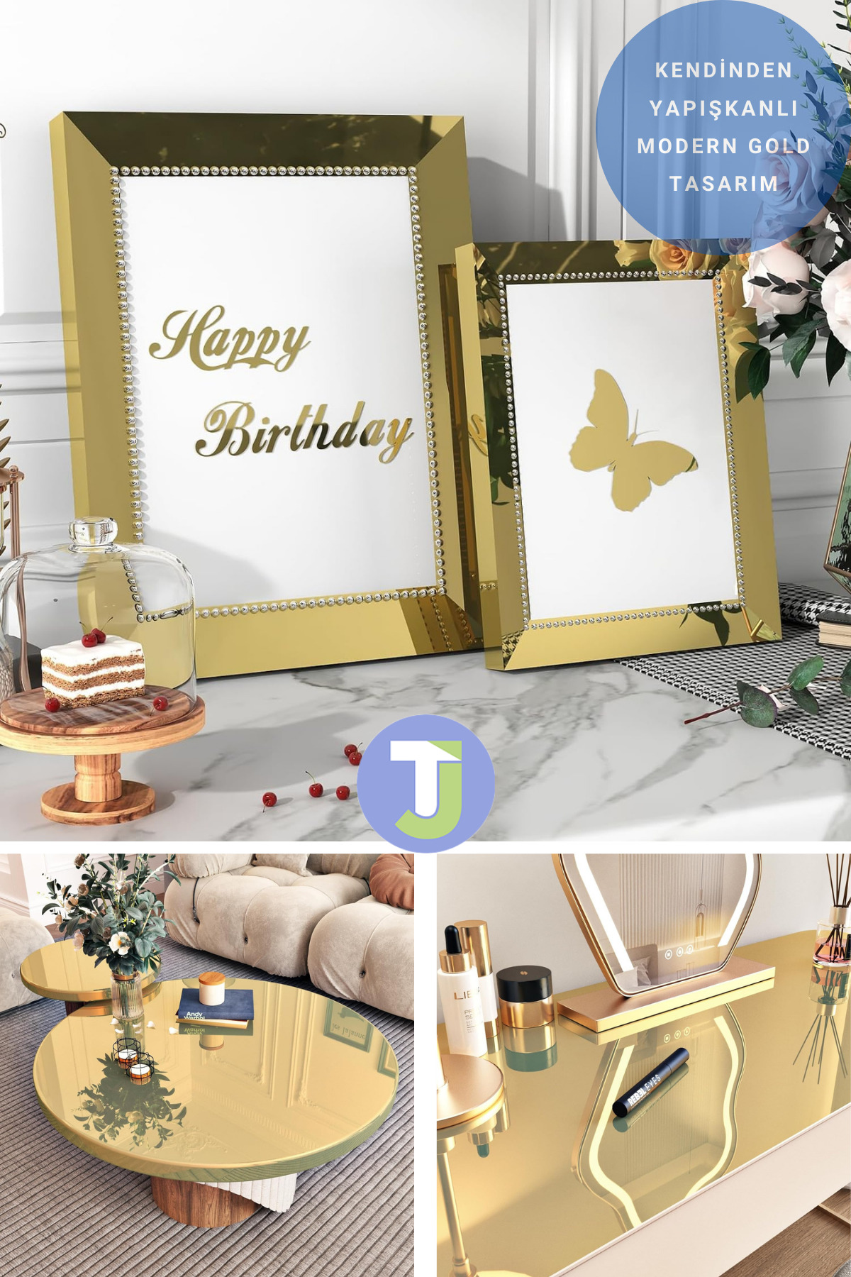 Technojet Kendinden yapışkanlı Folyo Mutfak Banyo Tezgah Duvar Dolap ve Masa Kaplama 60cmX100cm ...