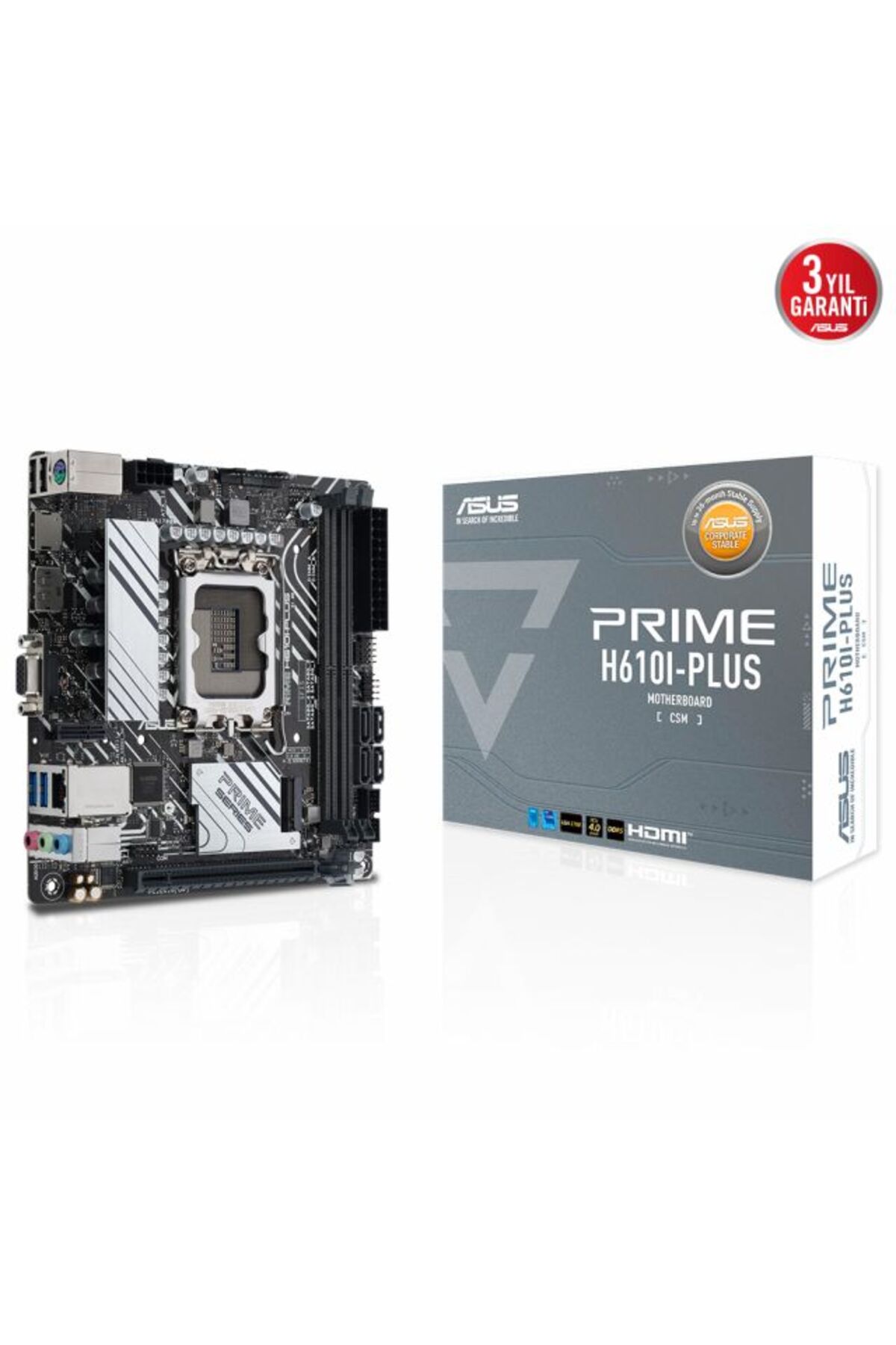 ASUS Mb Prıme H610I-Plus-Csm Intel H610 Lga1700 Ddr5 3200 Dp Hdmı Vga ...