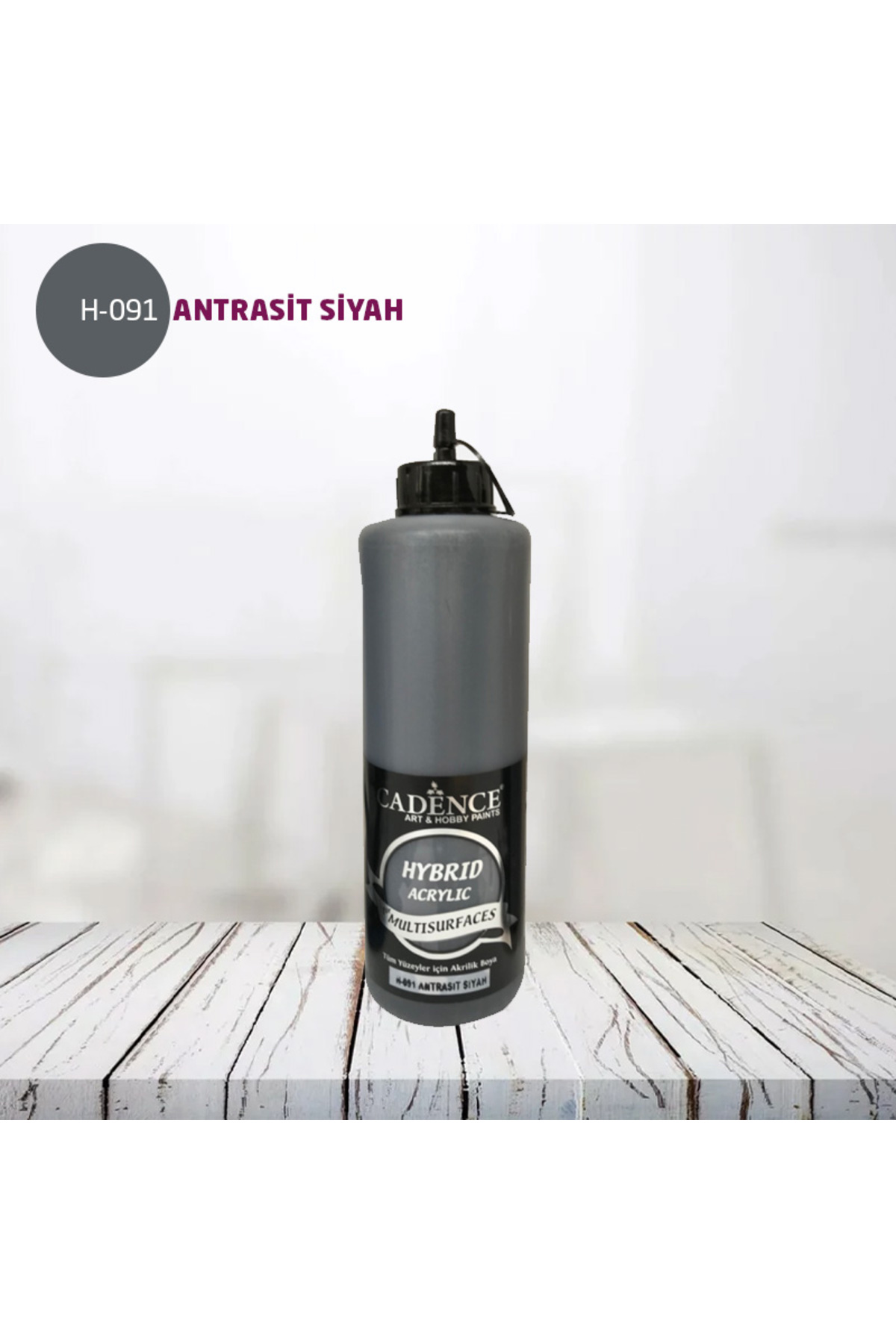 Cadence Hybrid Multisurface Akrilik Boya 500 ml. H-091 Antrasit Siyah ...