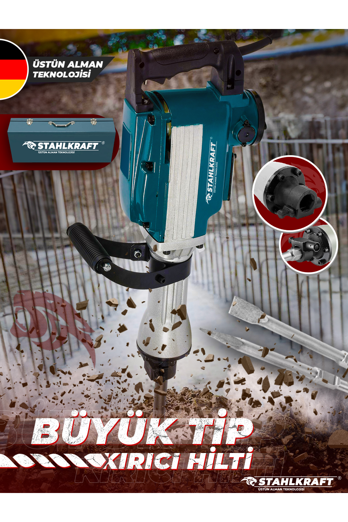 STAHLKRAFT Sth 9785 1450w Profesyonel 16 Kg Kırıcı Delici Hilti ...