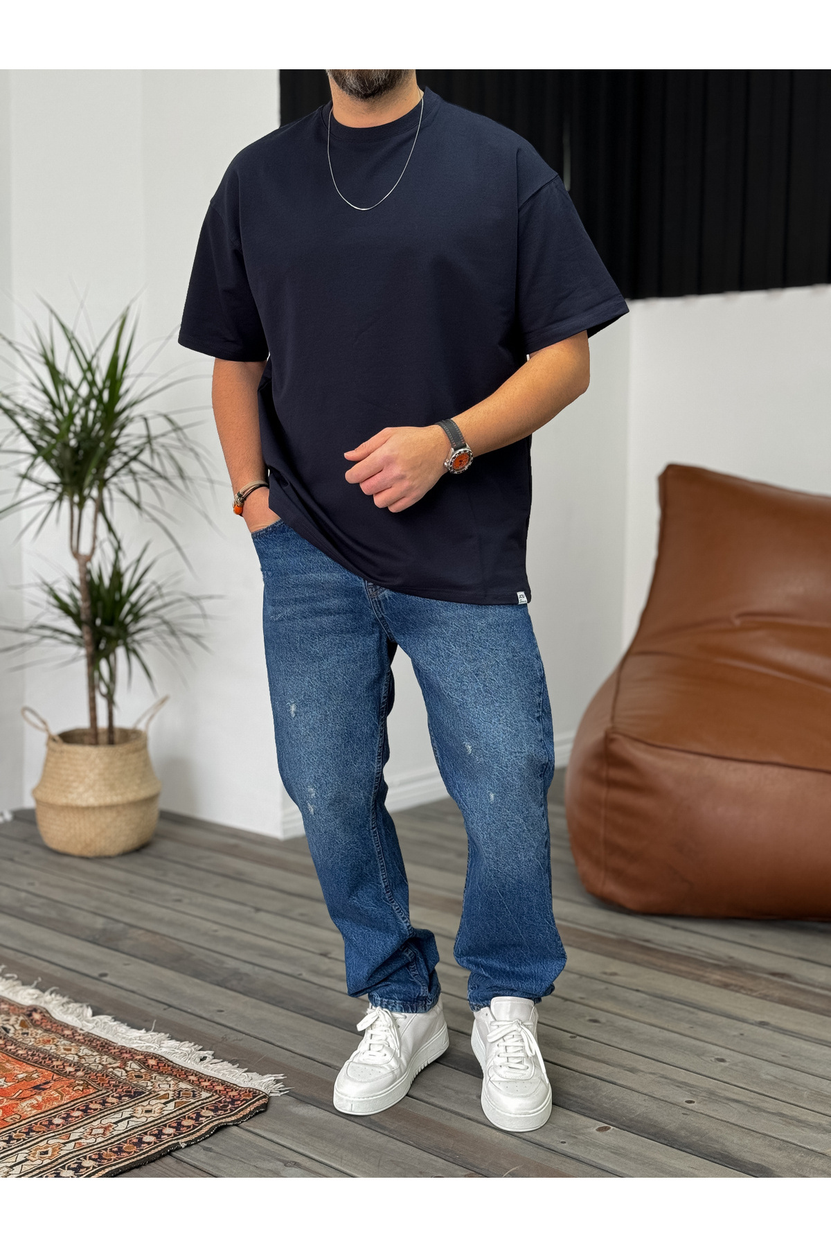 BYBASICMAN Lacivert İki İplik Basic T-Shirt V2 JJ-692 Fiyatı, Yorumları ...