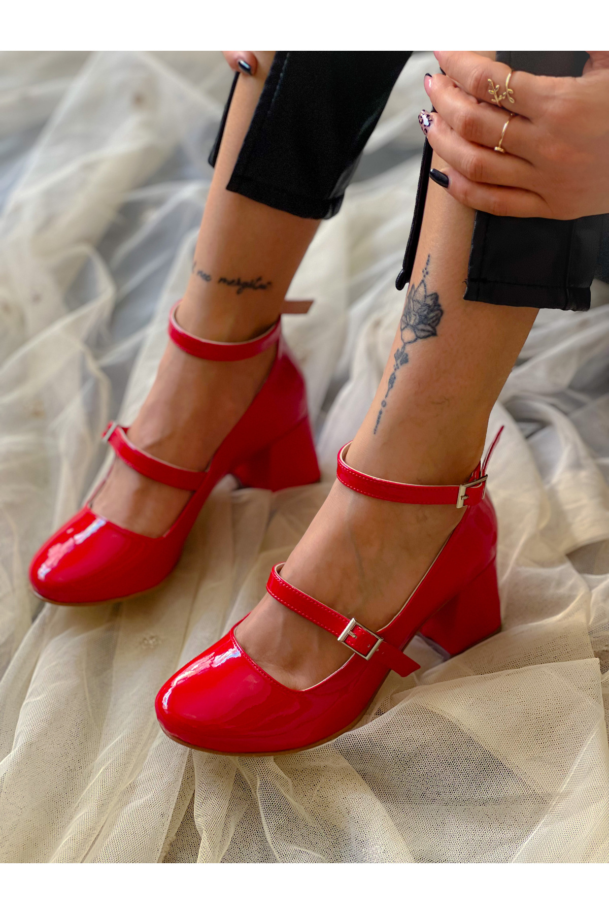 irmona DASAH KIRMIZI RUGAN BANTLI TOPUKLU KADIN AYAKKABI Fiyatı, Yorumları - Trendyol