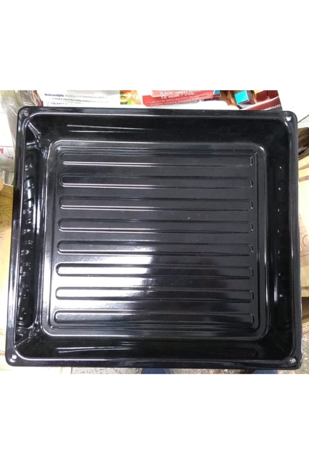 KURCH Derin Fırın Tepsisi 38 X 35 Cm Emaye (KAMP YEMEK PİŞİRME TEPSİ ...