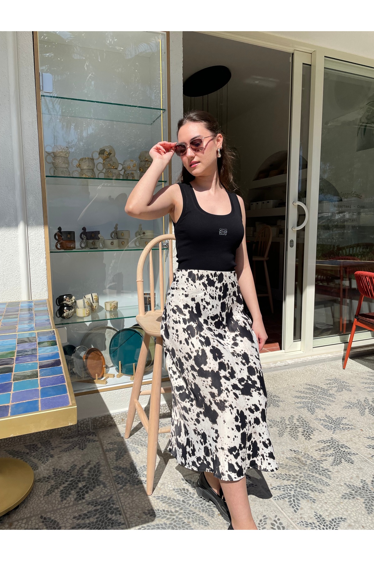 Shiny Boutique Batik Desen Midi Saten Etek Fiyatı, Yorumları - Trendyol