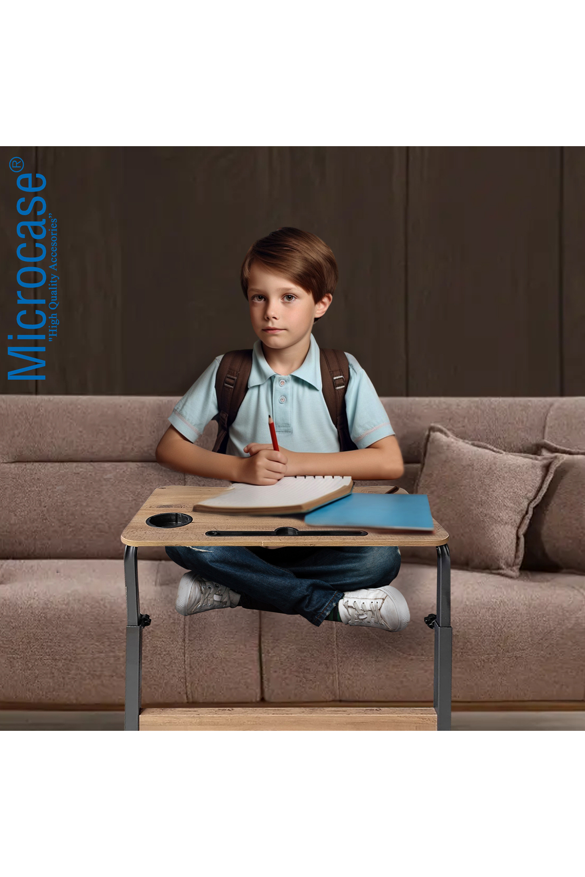 Microcase Yükseklik Ayarlı Tekerlekli Atlantik Çam Tablet Bardak ...