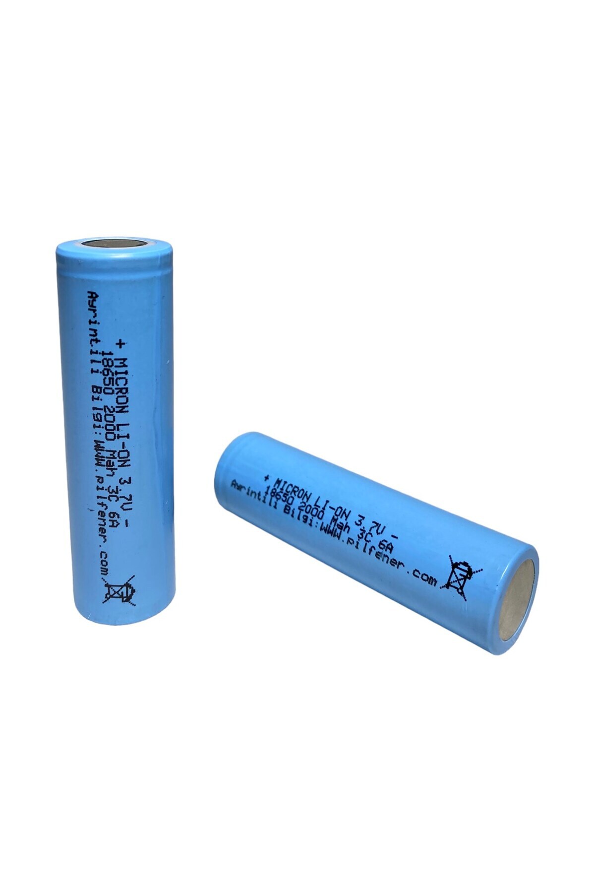 Micron 18650 3.7V (Volt) 2000 MaH(Amper) 3C Lityum Şarj edilebilir 5 Adet Pil(Batarya) Pil ...