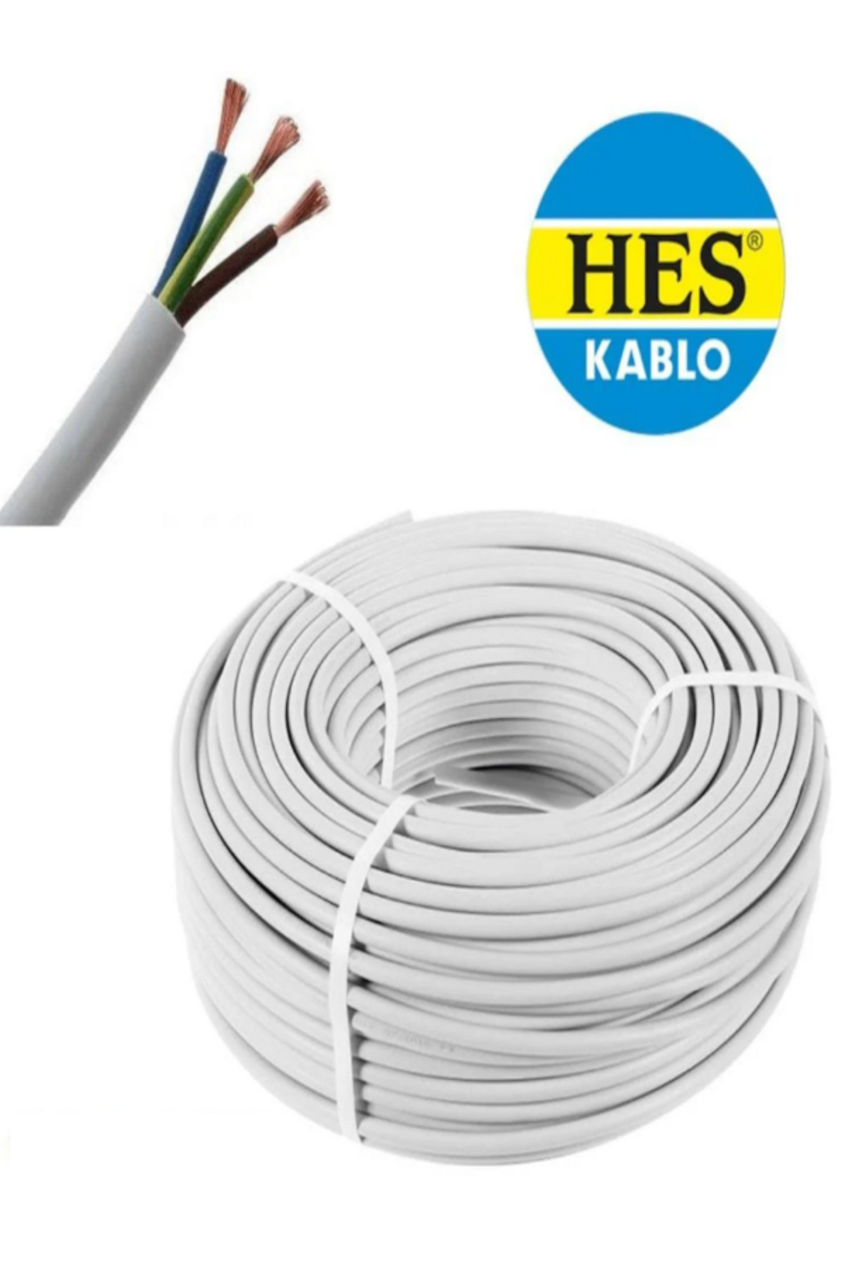 Hes 3x1.5 TTR Topraklı Kablo Tam Bakır Kablo Full Bakır Kablo (H05VV-F) (1 METRE) Fiyatı ...