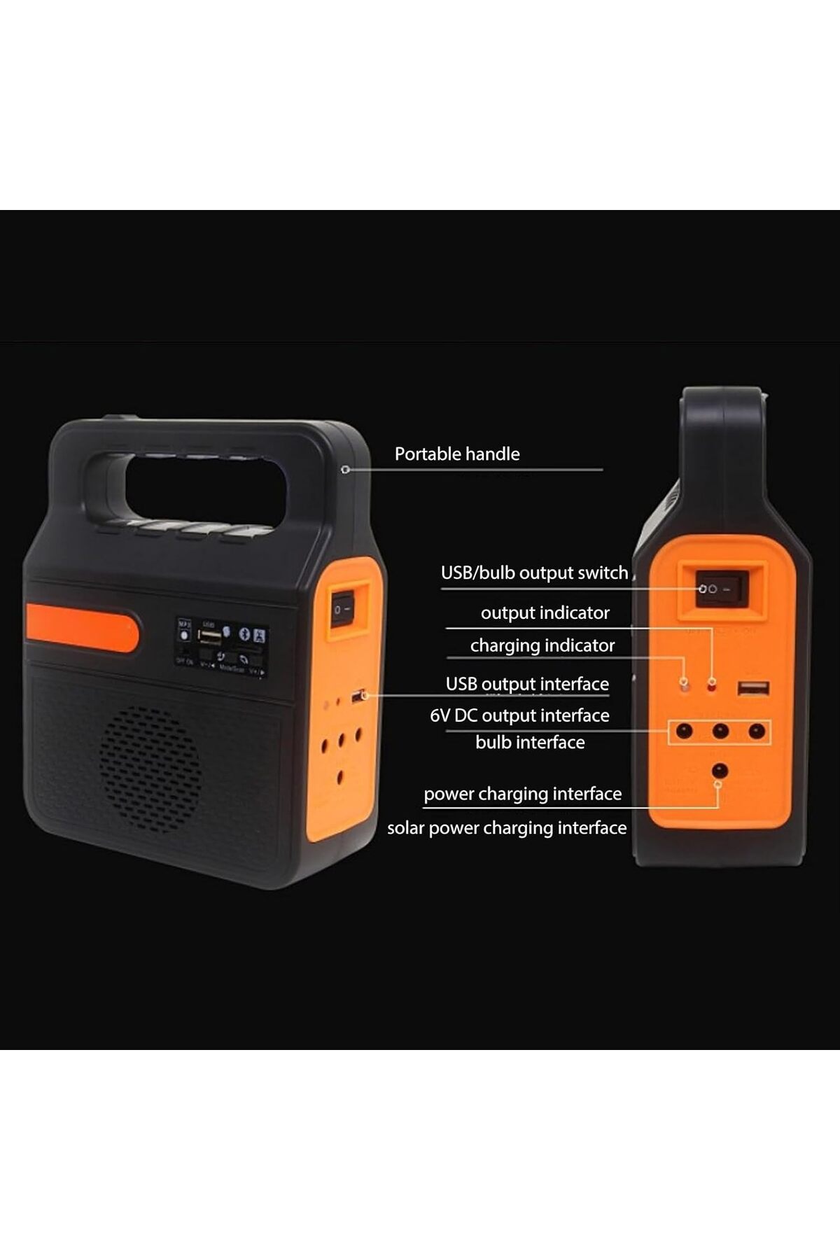 JUNGLEE Güneş Enerji Panelli Solar Güç Sistemi Powerbank Kamp Doğa ...