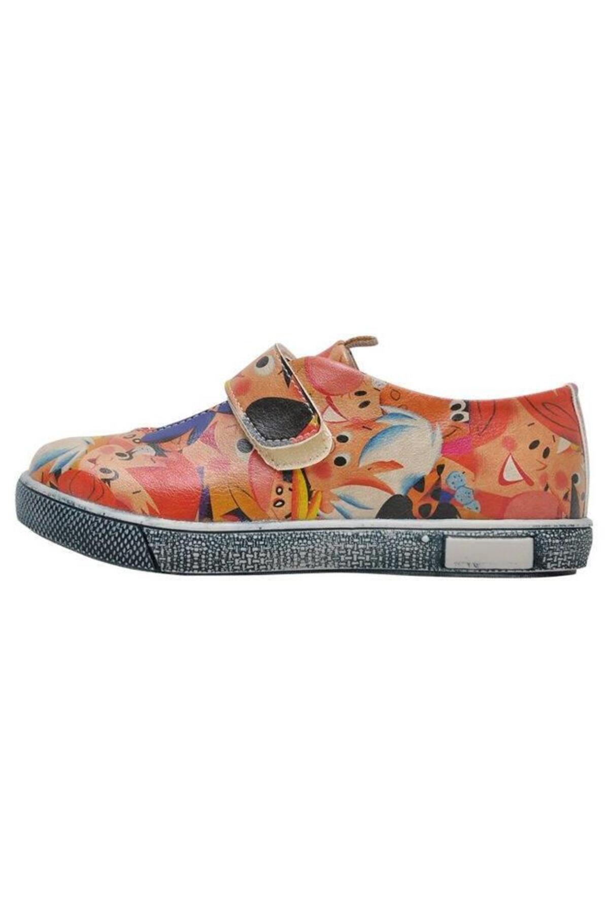 Dogo Kids Vegan Leather Orange Velcro Shoes - Warner Bros Mix And Match ...