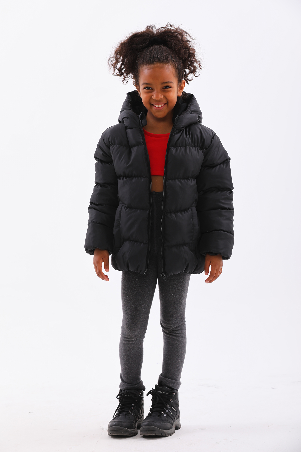 ROBA KIDS Çocuk, Su ve Rüzgar Geçirmez, İç Polar, Kapüşonlu, Cep ...