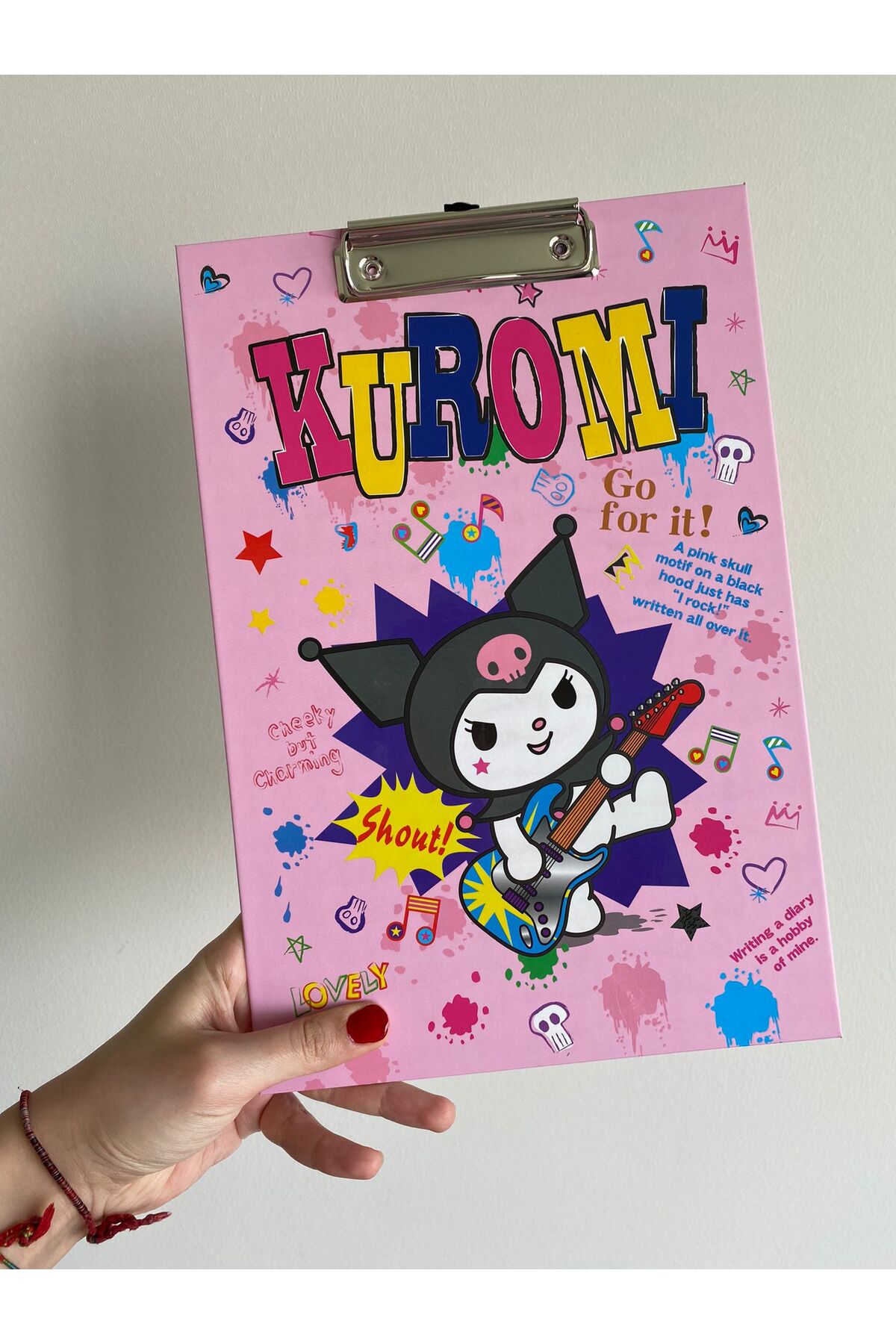 BLA GROUP KUROMİ FİGÜRLÜ PEMBE Sevimli Tasarımlı Sekreterlik Klipsli ...