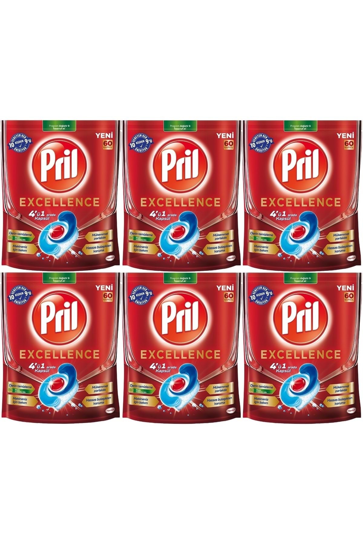 Pril Bulaşık Makinesi Deterjanı Kapsül Tablet Excellence 4 ü 1 Arada ...