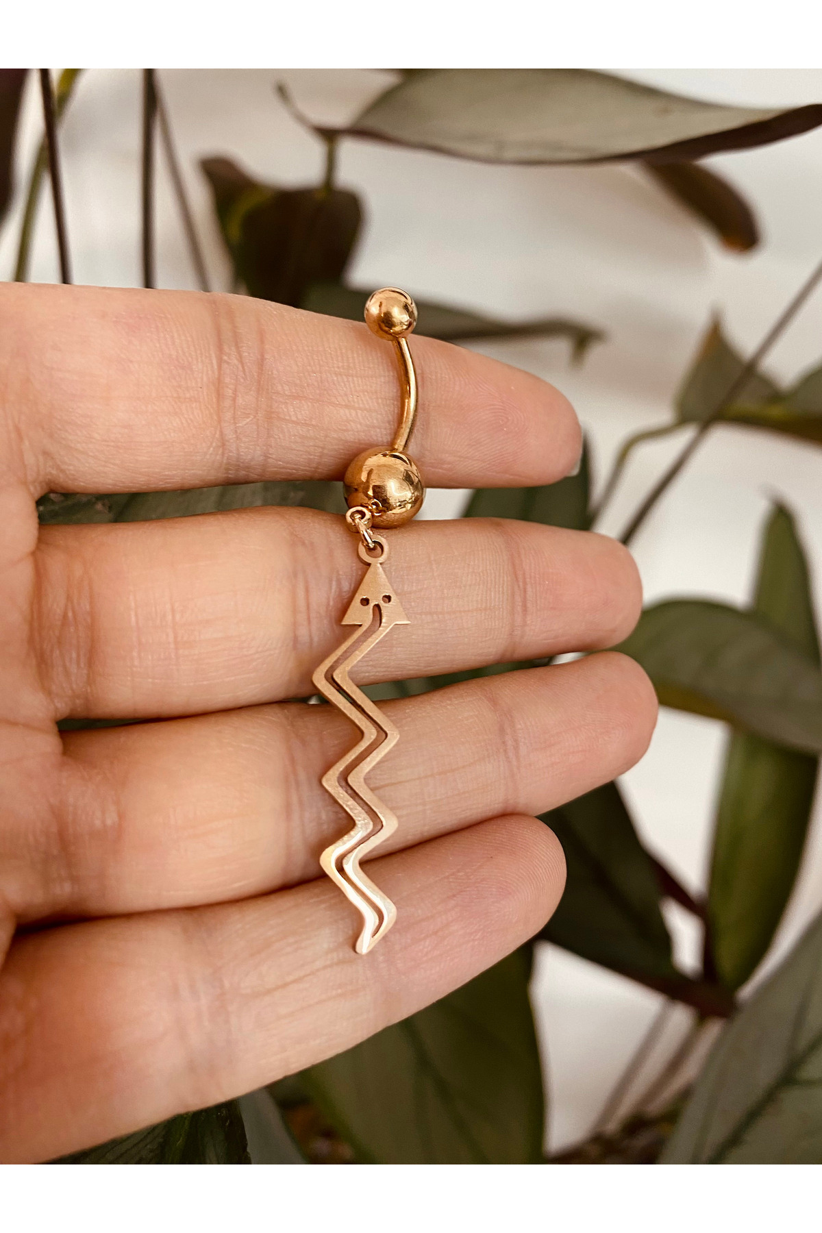 Karınca Piercing Rose Belly Piercing Yılan Sallantılı Göbek Piercingi ...