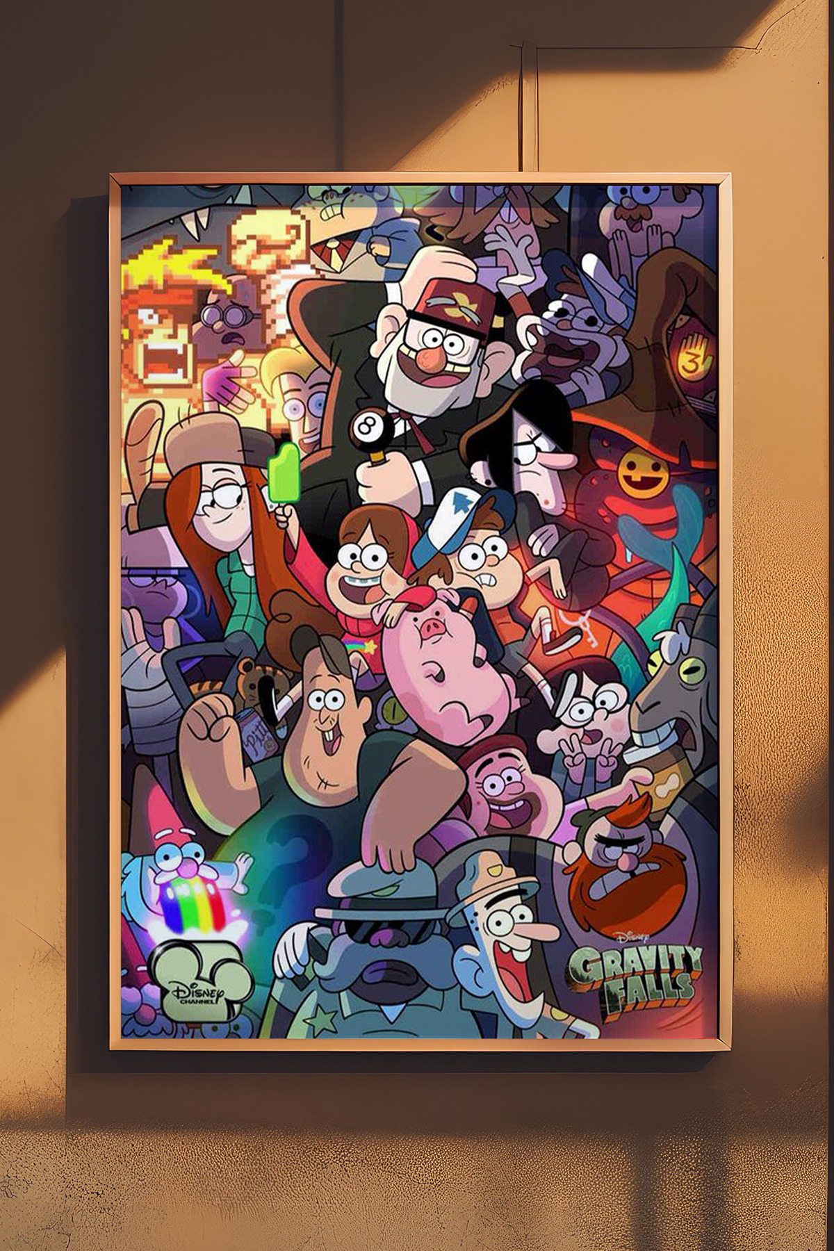 Roof Concept Gravity Falls Esrarengiz Kasaba Kolaj Poster Tablo ...