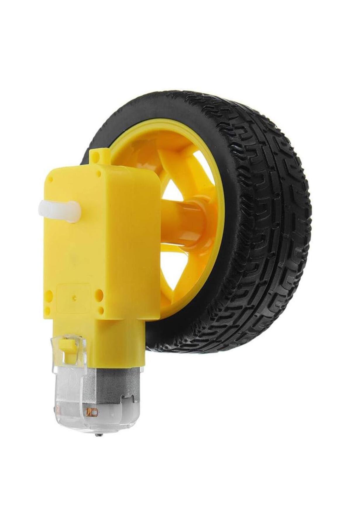 TLS Robotik Akıllı Araba Için Dc 3-6v Dişli Motorlu Plastik Robot ...