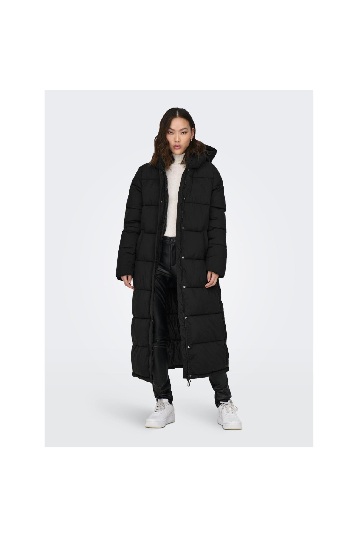 Only Ann Premium Puffer X-long Otw Kadın Siyah Kapüşonlu Mont Fiyatı ...