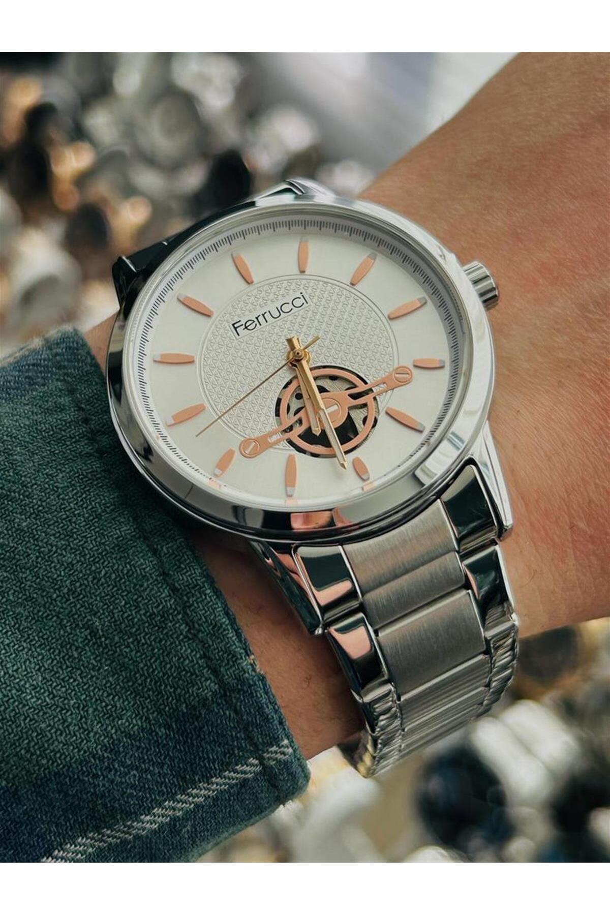 Ferrucci Fcf.12381fm.04 Ferruci Erkek Kol Saati Otomatik Sistem Ve Iki ...