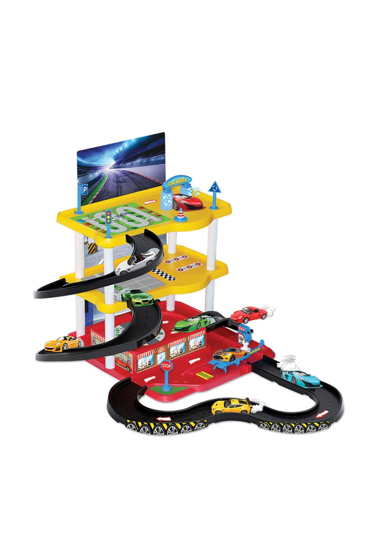 A-T AYZE-TRENDY 3 KATLI AKTİVİTE ARABA GARAJ OYUN SETİ 30686 Fiyatı ...