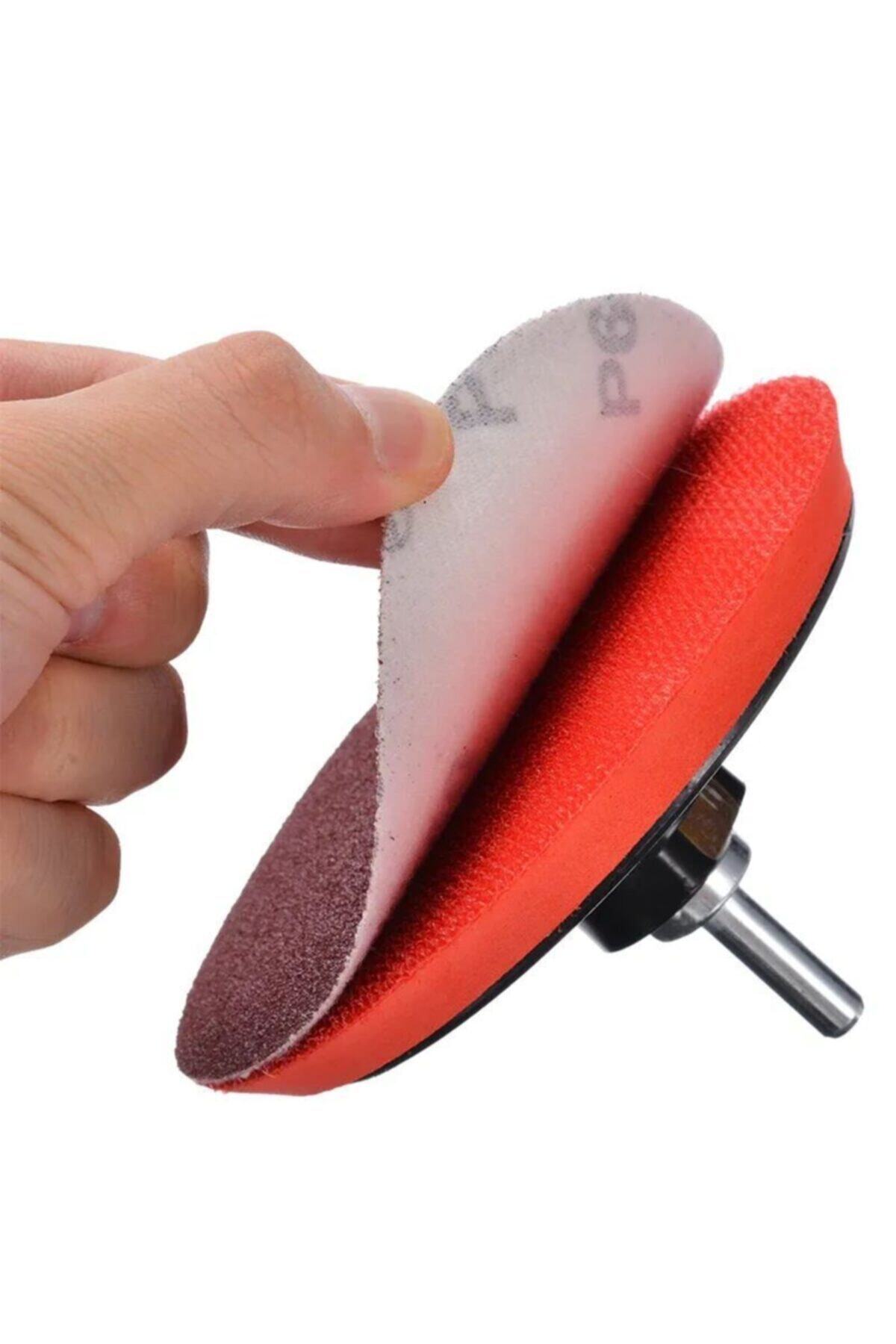ZUBİZUBİ Cırt Zımpara Seti + Matkap Aparatı + Gözlük 115 mm(40 Parça ...