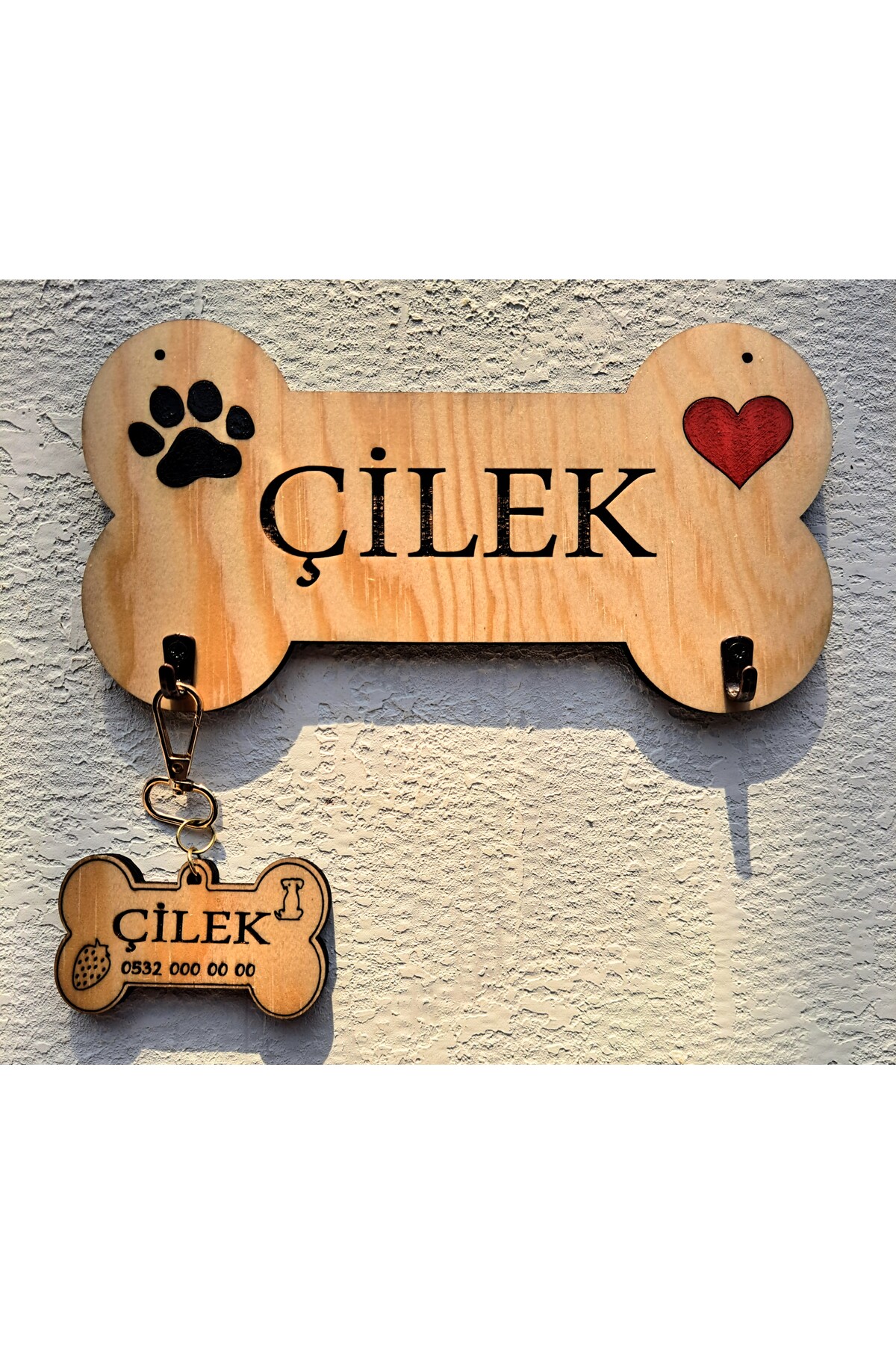 PSAcraft Evcil Hayvan Kedi Köpek Tasma Askısı 23 X 12 Cm Ve Isimlik ...