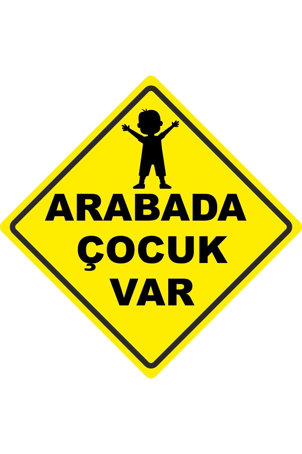 ChicArt Design Studio ARABADA ÇOCUK VAR Dijital UV Folyo Yapışkan Baskı ...