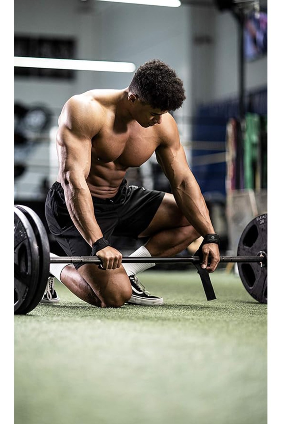 GAZELMANYA Ağırlık Kaldırma Kayışı Wrist Strap Fitness Crossfit Halter ...